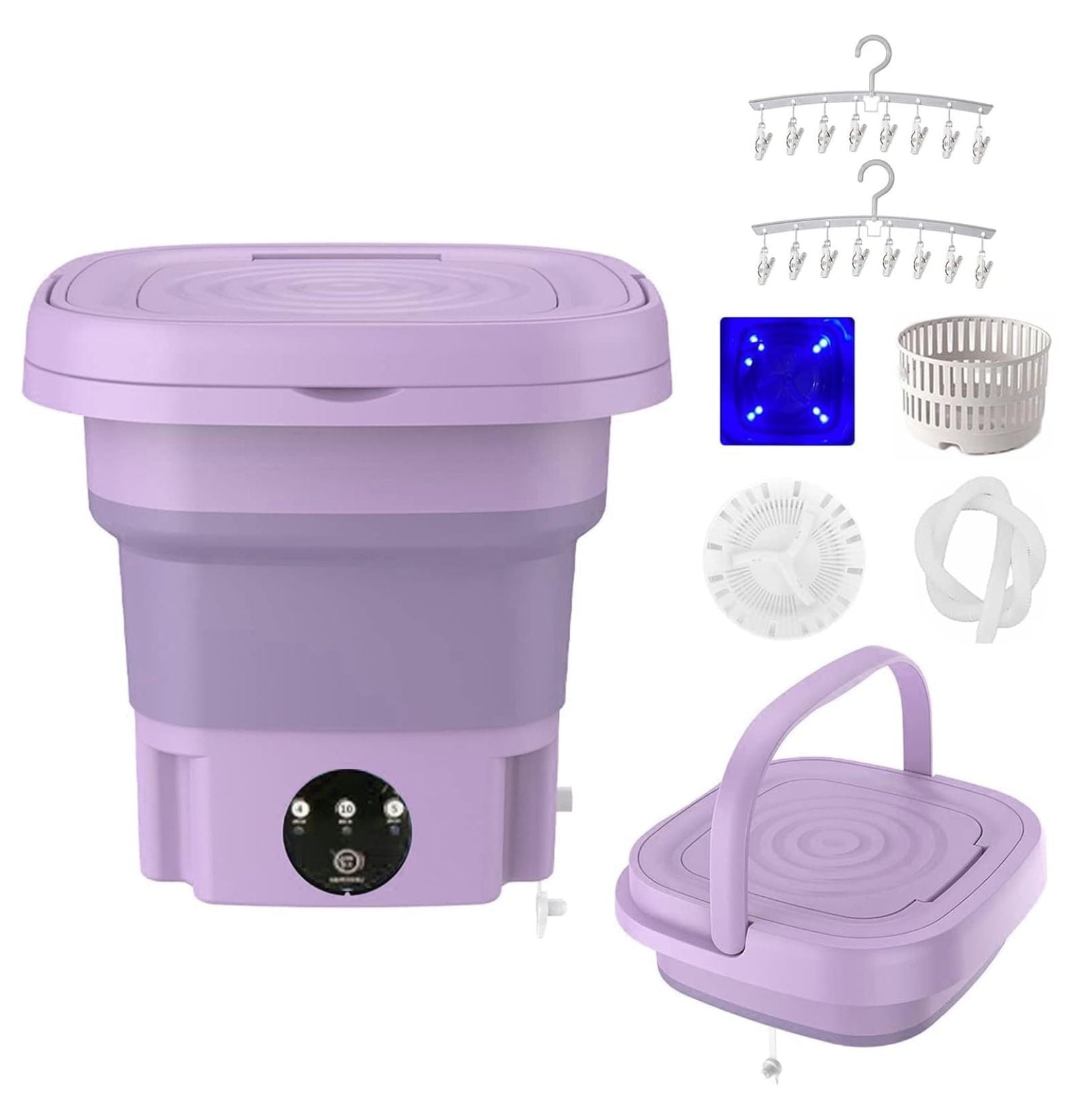 Foldable Portable Washing Machine Mini Portable Clothes Washer and ...