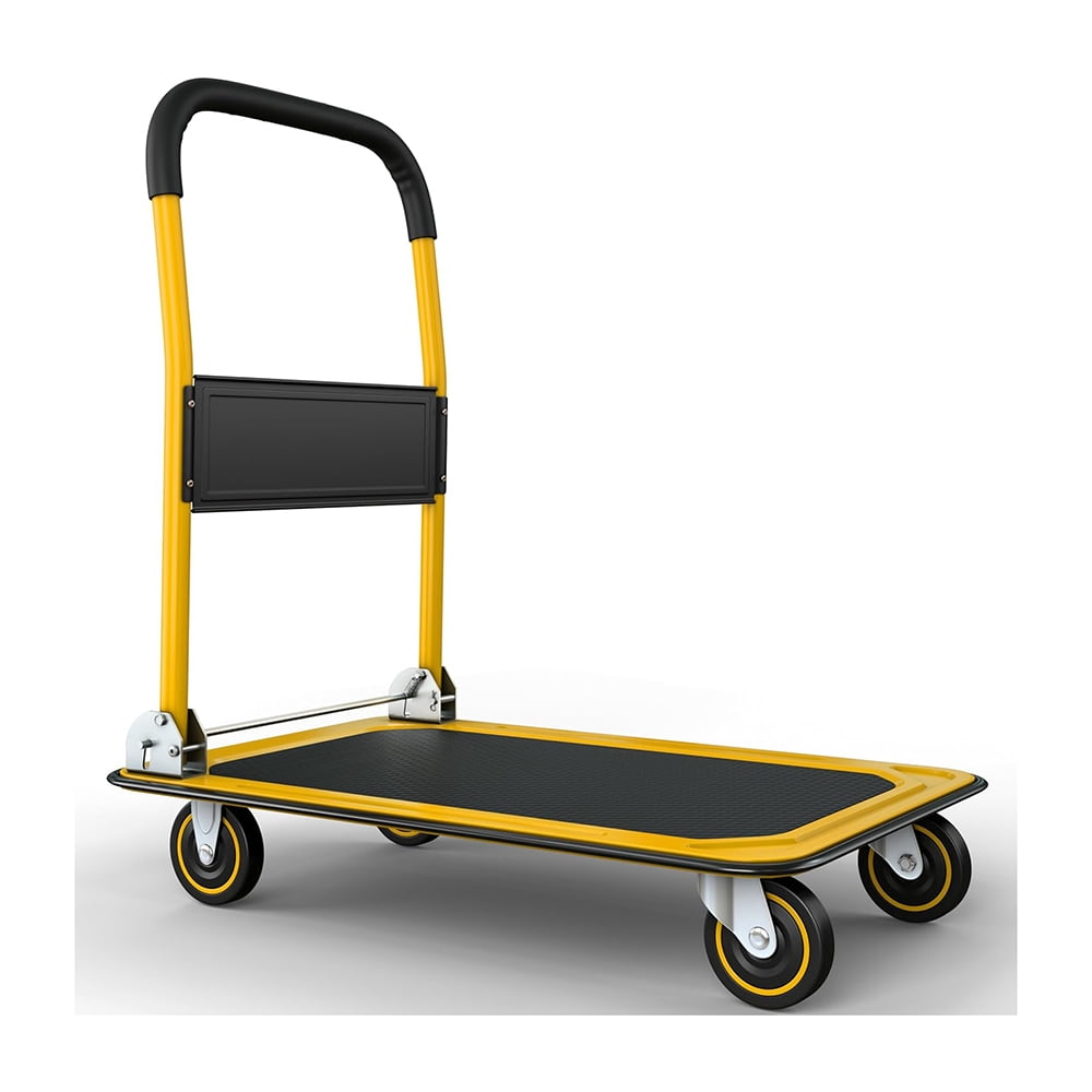 Foldable Push Cart Dolly, 660 lbs. Capacity Moving Platform Hand Truck ...