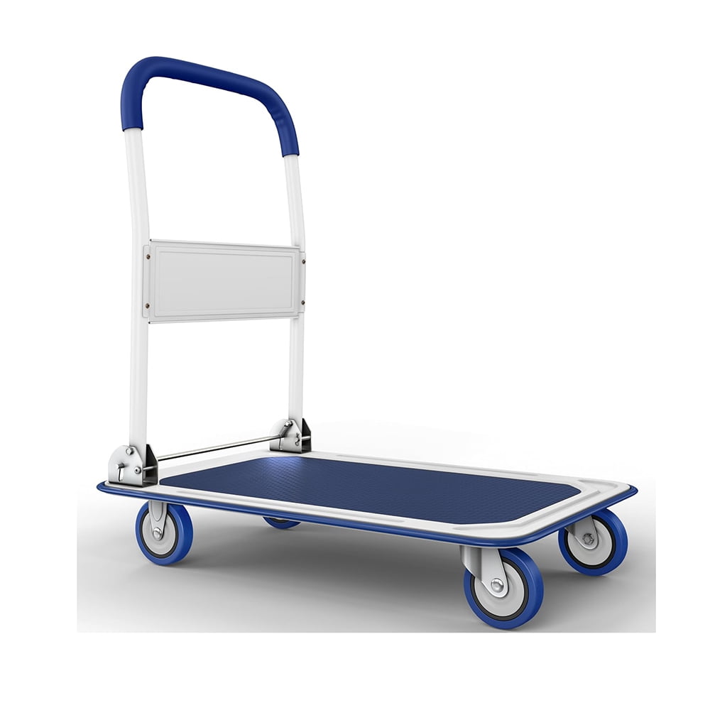 Foldable Push Cart Dolly, Load Capacity 330 lbs. Capacity Moving ...