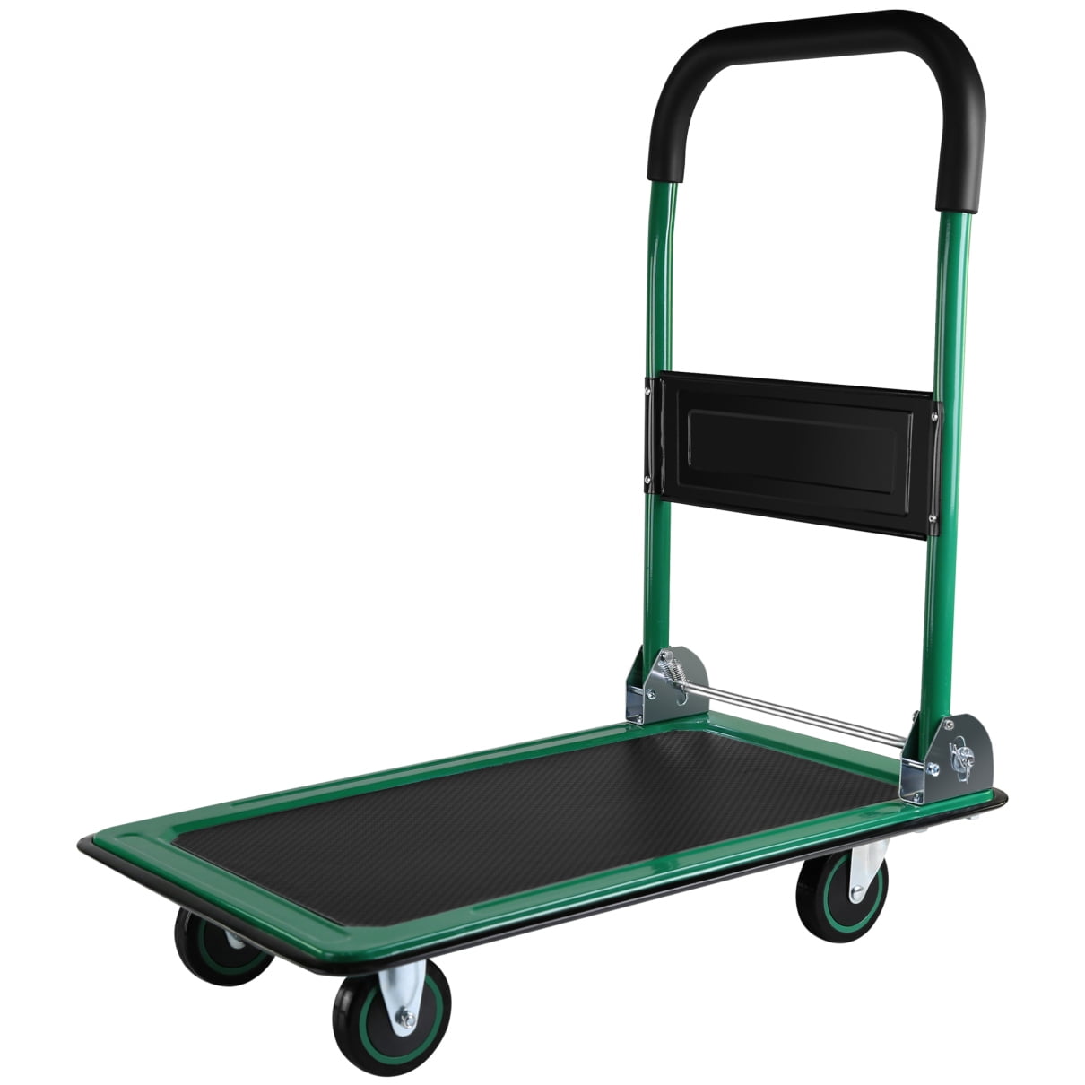 Pull Cart 330LB Folding Hand Truck - Yellow Utility Cart With Swivel ...