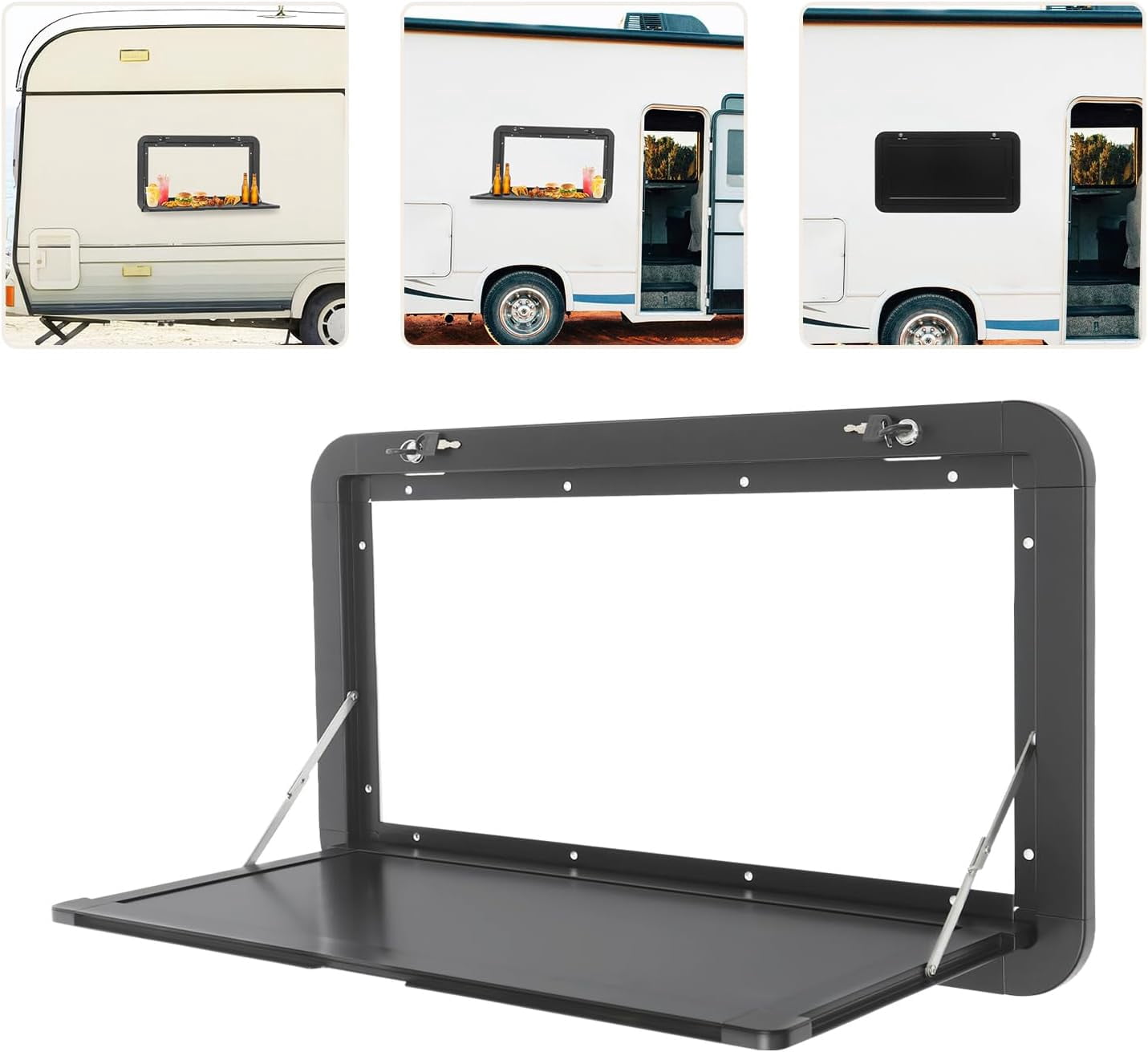 Foldable RVs Table, Lockable Wall Mounted Table, 55LBS Load Capacity ...