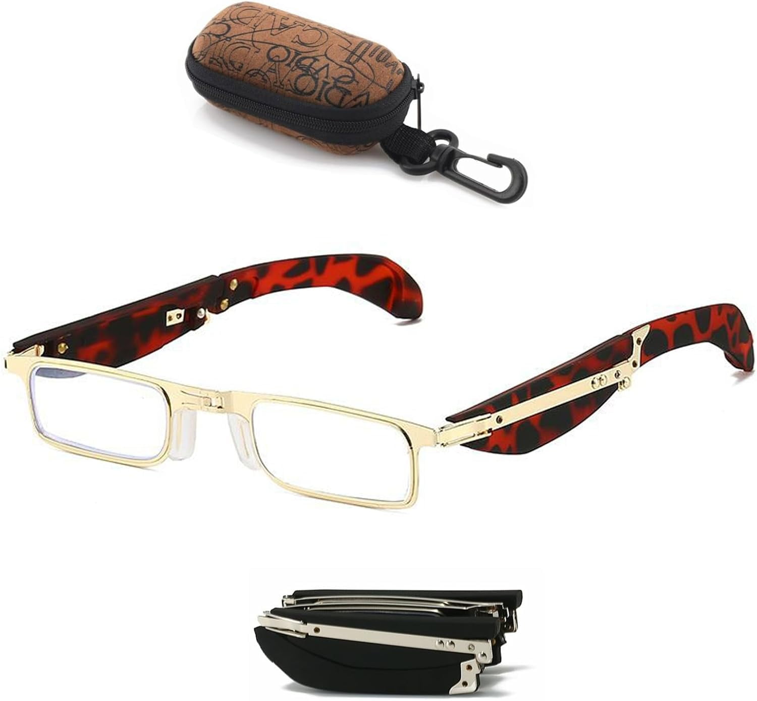 Foldable Reading Glasses with Anti Blue Light Protection - Portable ...