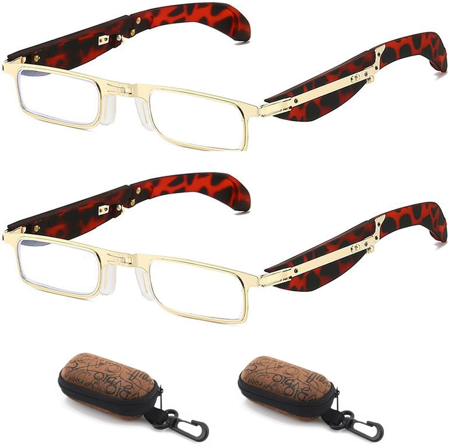 Foldable Reading Glasses with Anti Blue Light Protection - Portable ...