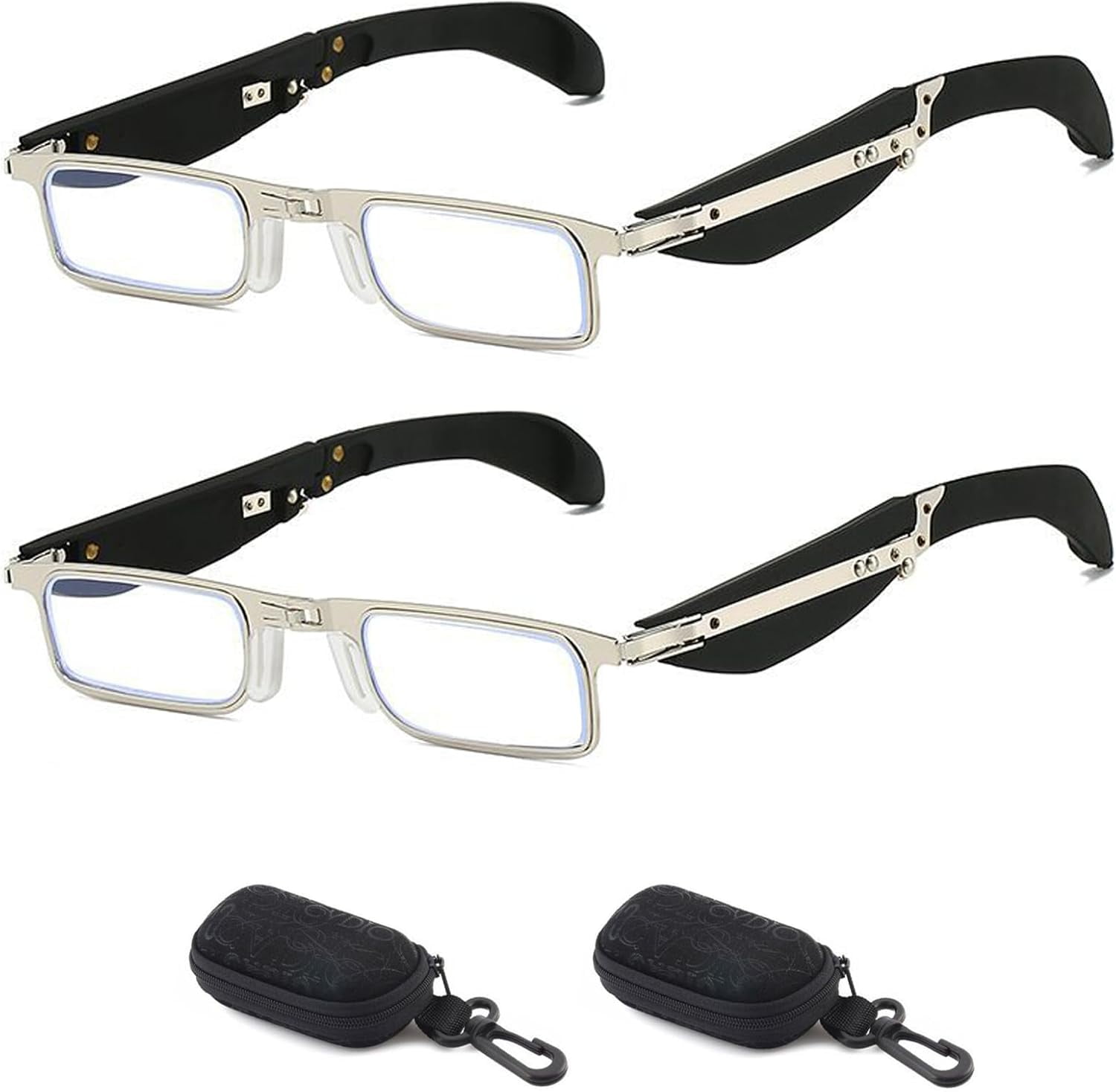 Foldable Reading Glasses with Anti Blue Light Protection - Portable ...