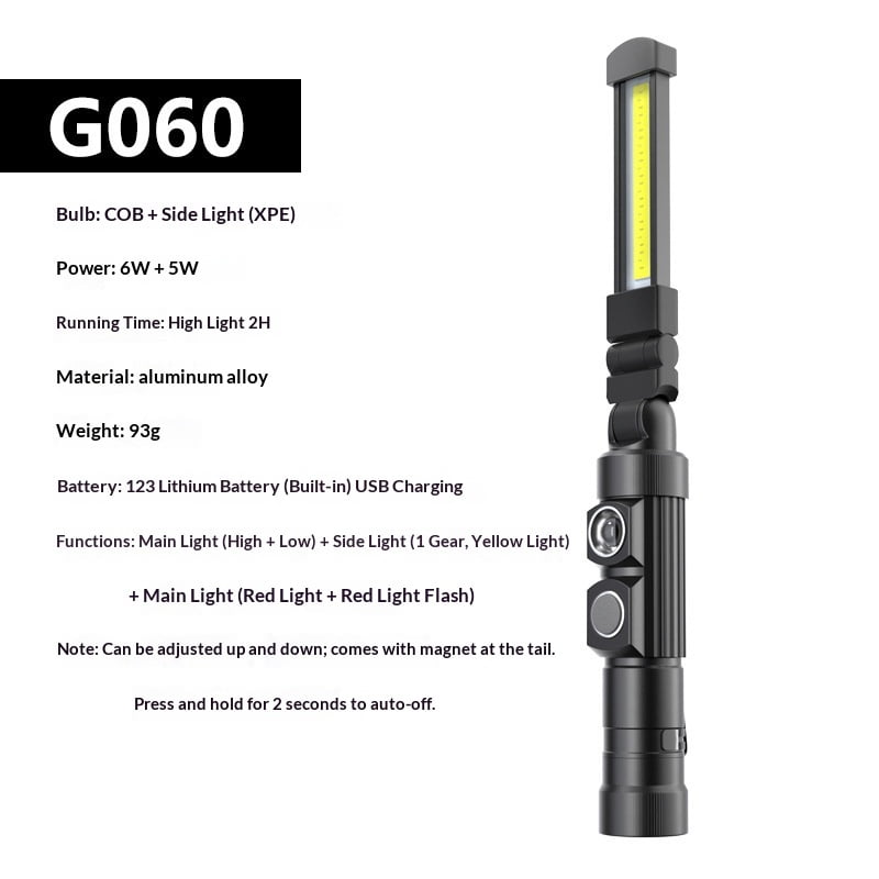 Foldable Rechargeable LED Work Light, LED Slim Work Light with Magnetic ...