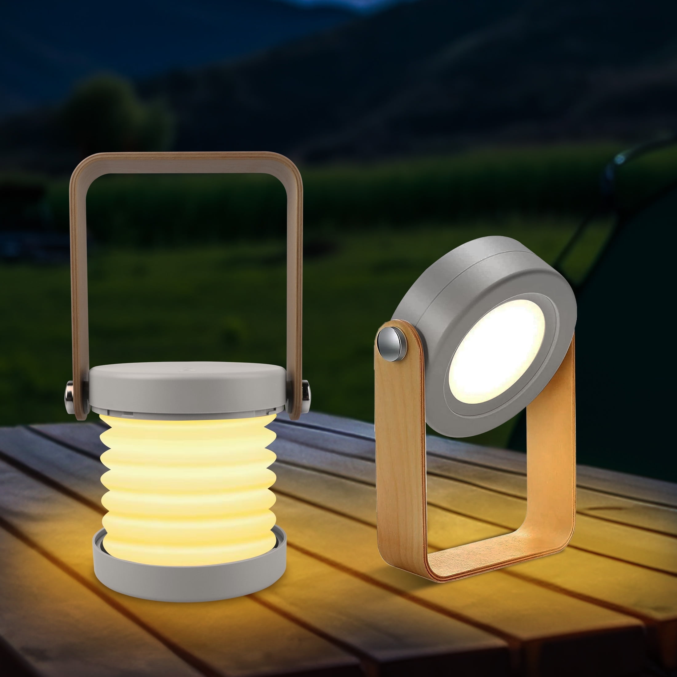 Foldable Rechargeable Table Lamp - 3-Level Dimmable Reading Light ...