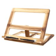 VIVO Adjustable Bamboo Book Stand, Light Wood / White, Laptop ...