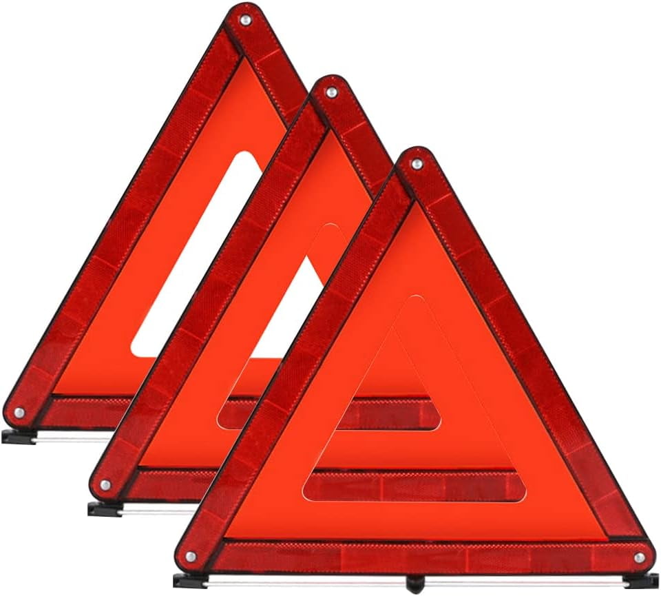 Foldable Reflective Warning Triangles, Sovob Emergency Roadside Warning ...