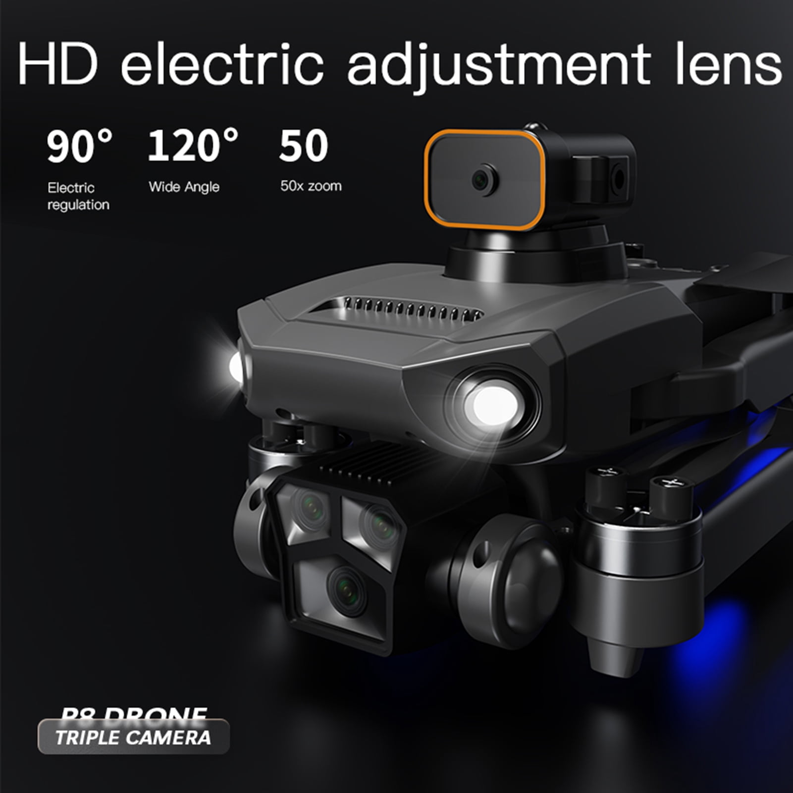 Foldable Remote Control Drone With Camera 4K Dual Camera Obstacle ...