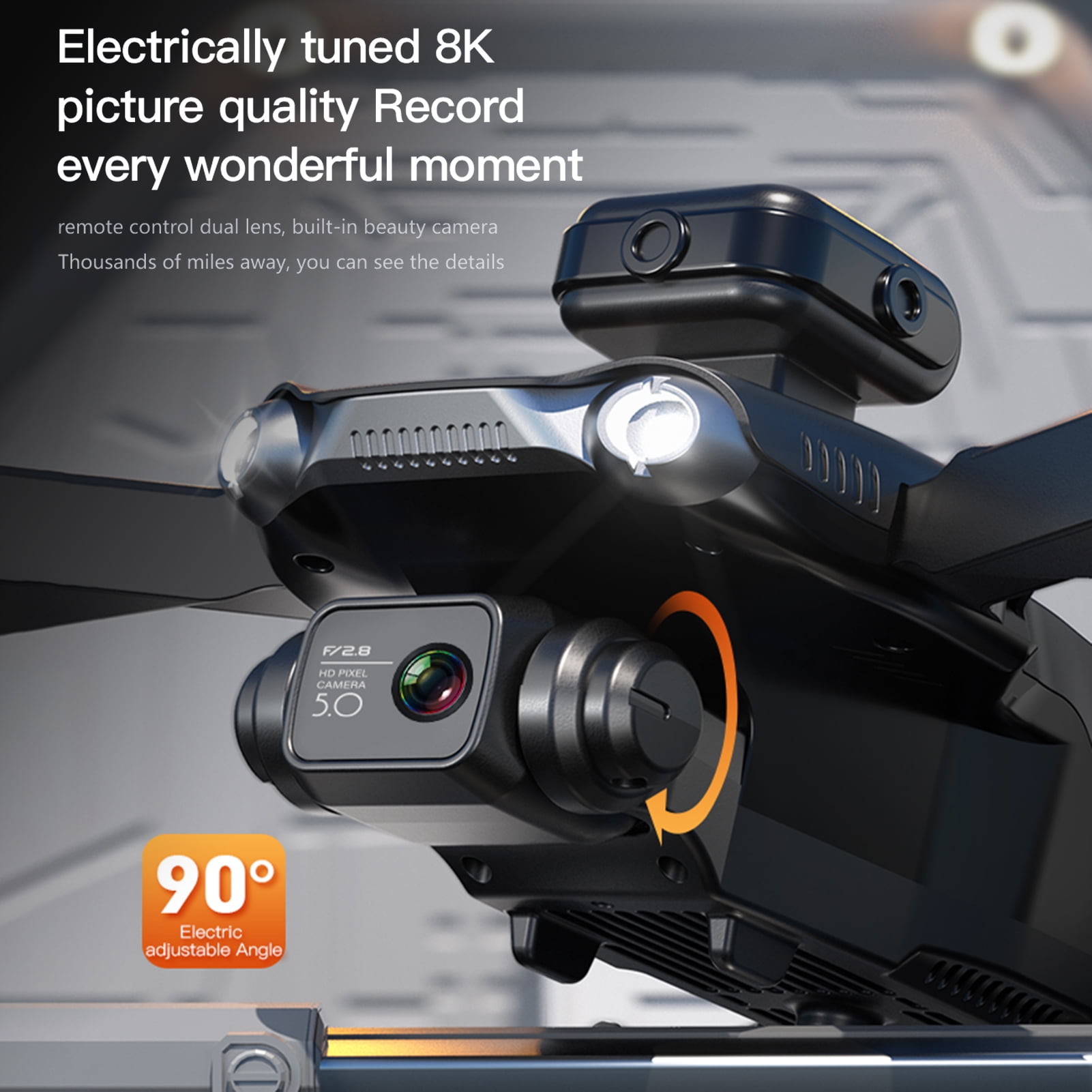 Foldable Remote Control Drone With Camera 8K Dual Camera 5GWIFI 360 ...