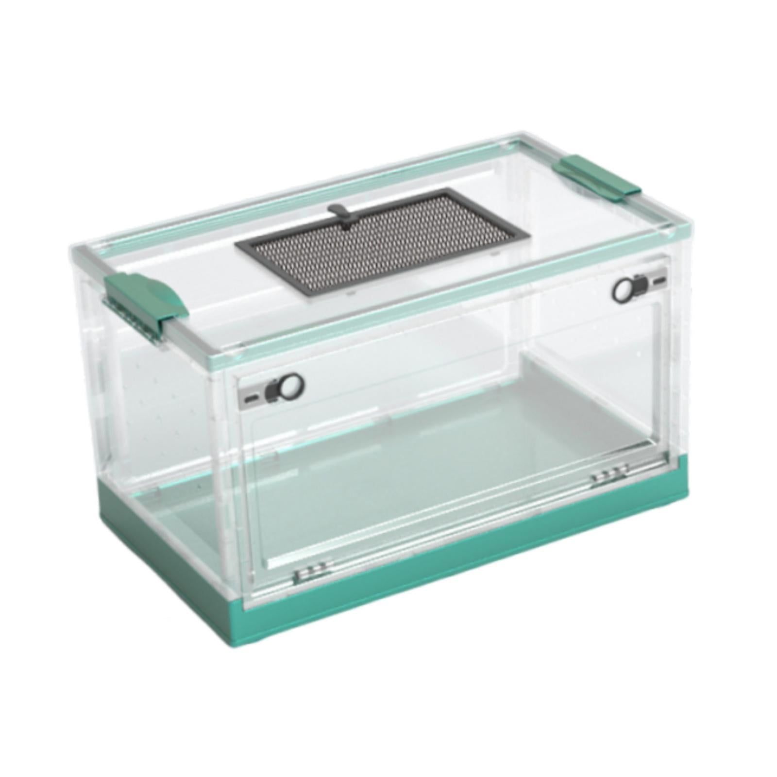 Foldable Reptile Tank Terrarium Sliding Door Clear PET Construction ...