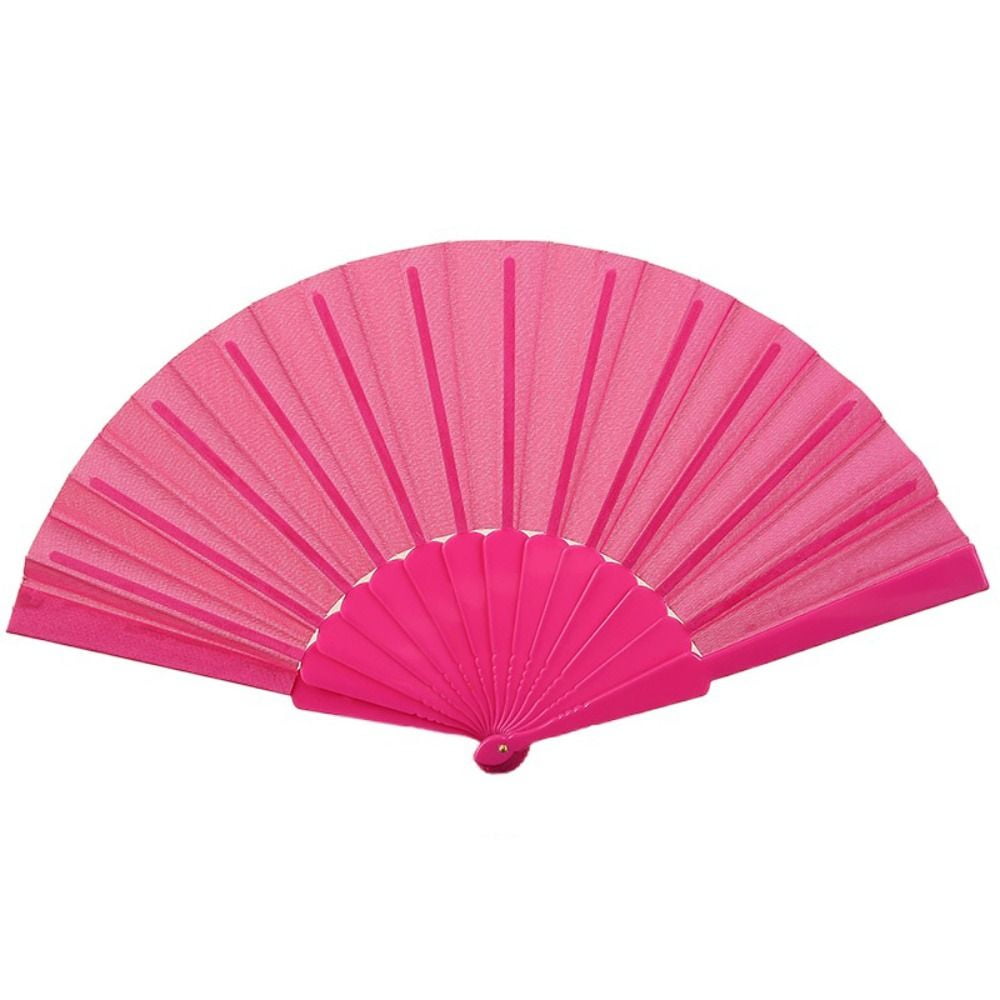 Foldable Retro Plastic Portable Elegant Fabric Hand Fan Folding Fan ...