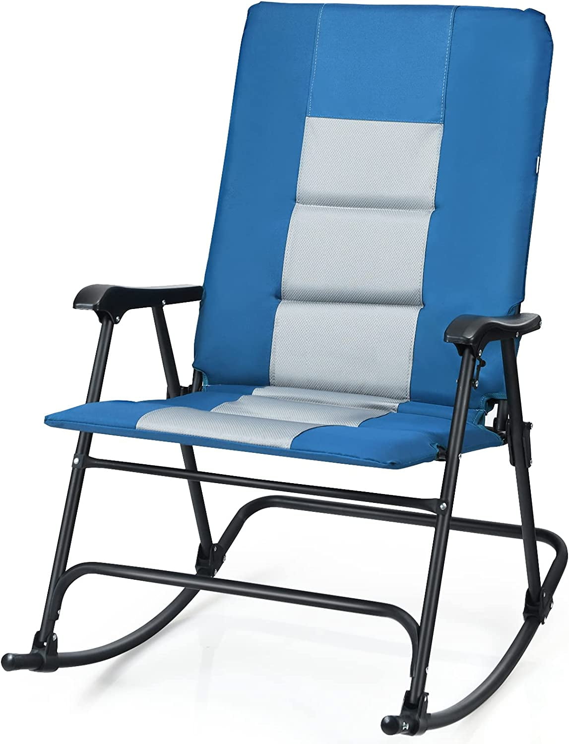 Foldable Rocking Chair, Oversized Camping Rocking Chair w/High Back and ...