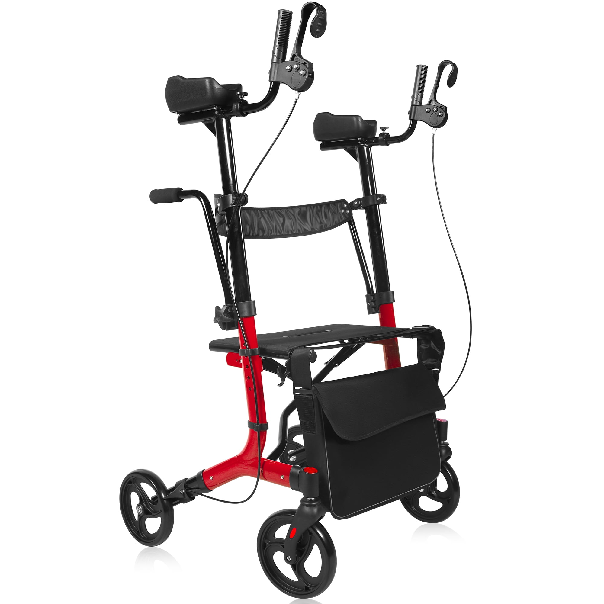 Foldable Rollator Walker with Seat,450 lbs Capacity Walkers for Seniors ...