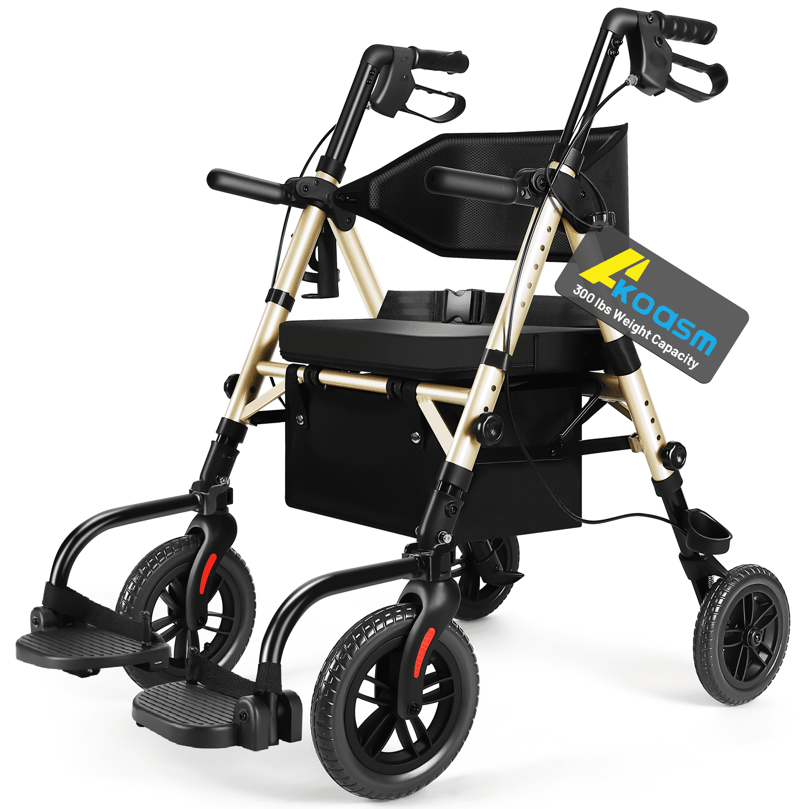 Foldable Rollator Walker for Seniors with Seat, Lightweight 2 In 1 ...