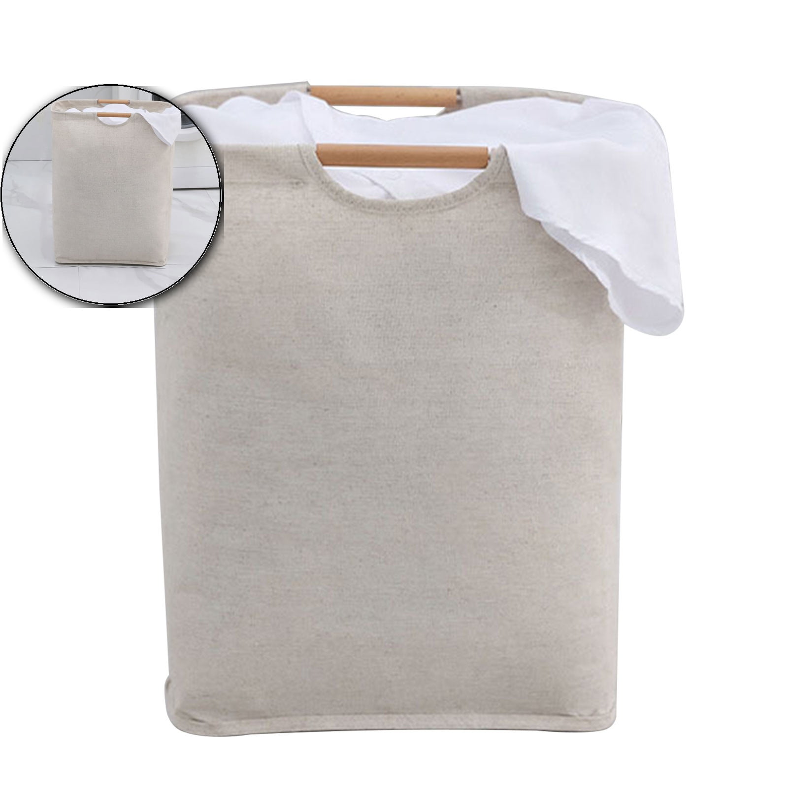 Foldable Rolling Laundry Basket, Portable Skinny Hamper Organizer ...