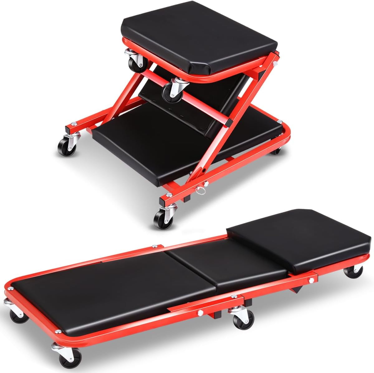 Foldable Rolling Z & Seat, Roller Mechanics Under Car Chair Weight ...