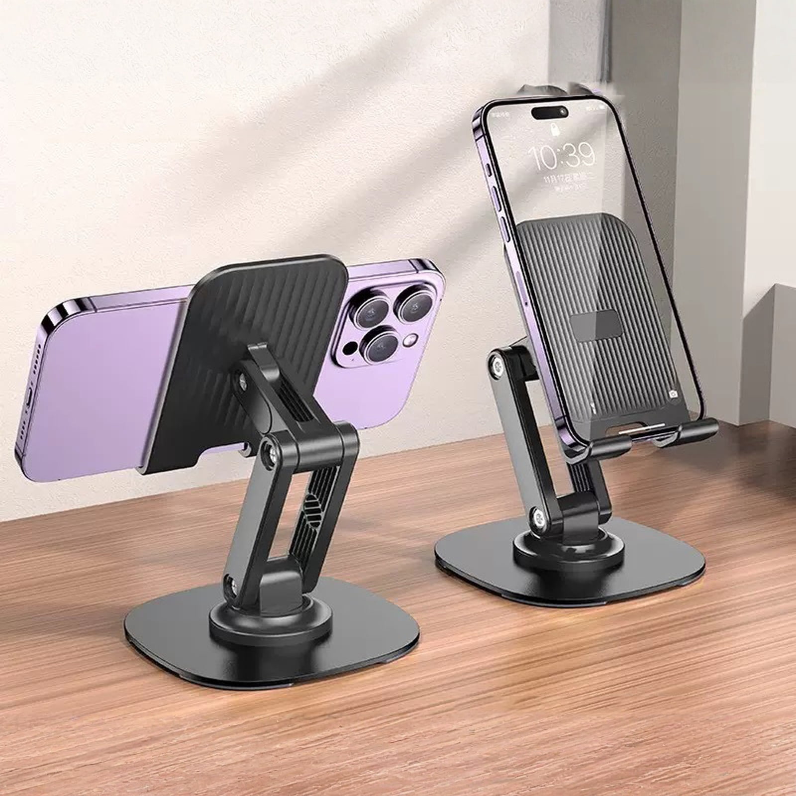 Foldable Rotating Aluminum Alloy Cell Phone Desktop Stand, Multi ...