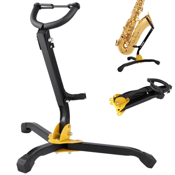 Foldable Saxophone Stand, Adjustable Alto/Tenor Sax Stand with Chain ...