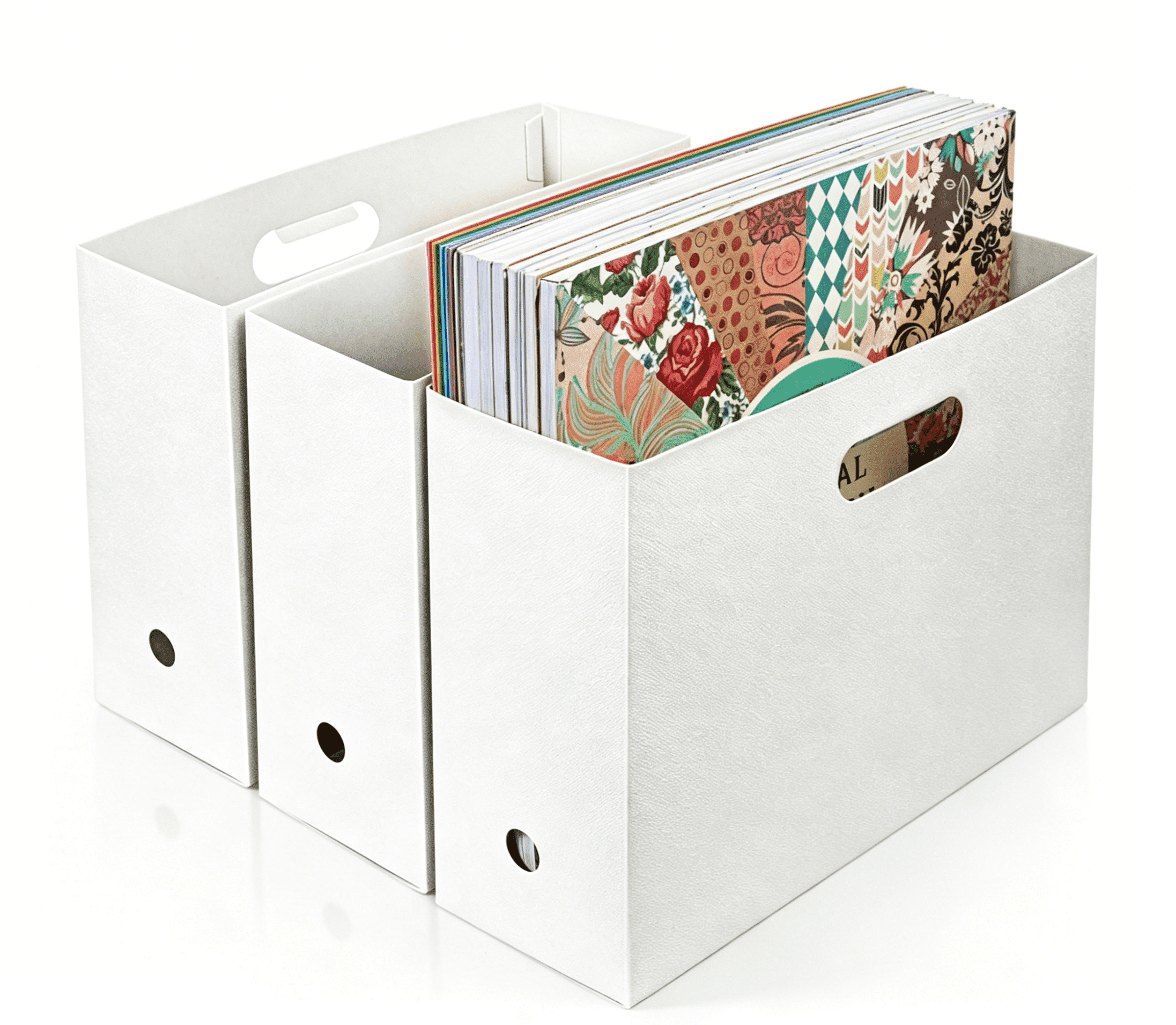 TWGRNF, Foldable Scrapbook Paper Organizer, 3 Pack, White - Walmart.com