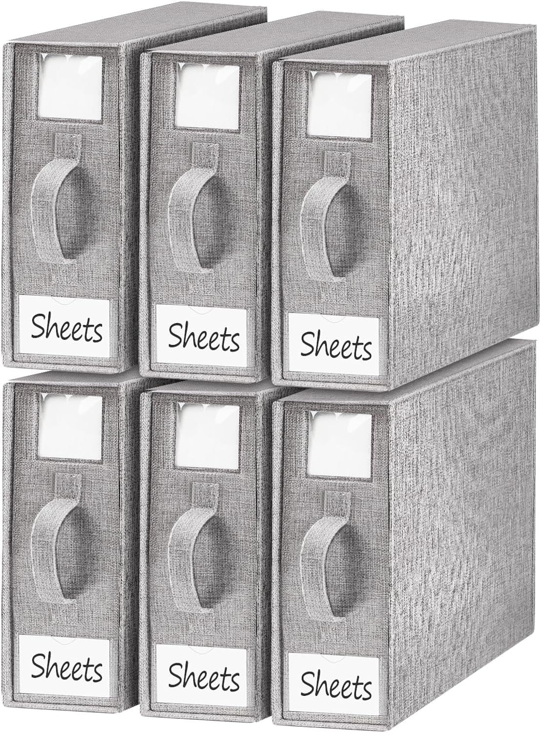 Foldable Sheet Set Organizer, Bed Sheet Storage Organizer with Visual ...