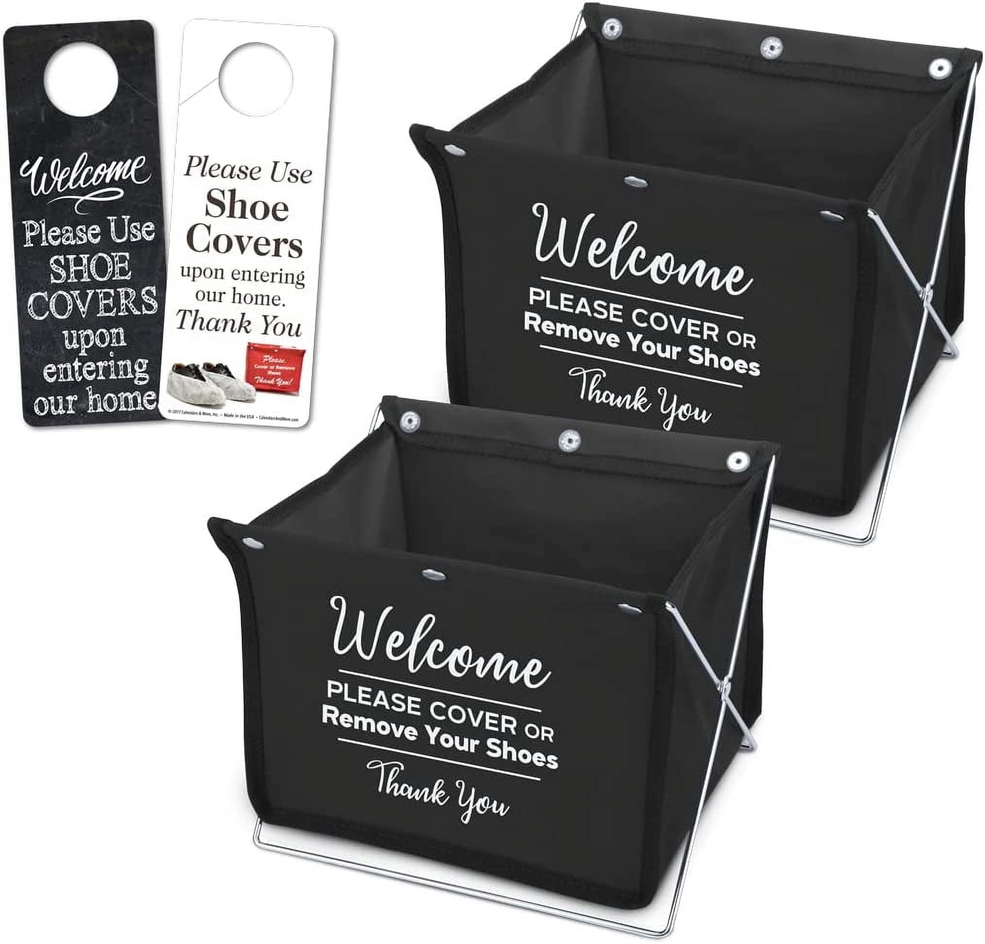 Foldable Shoe Cover Holder and Single Door Hanger with Designs on Front ...
