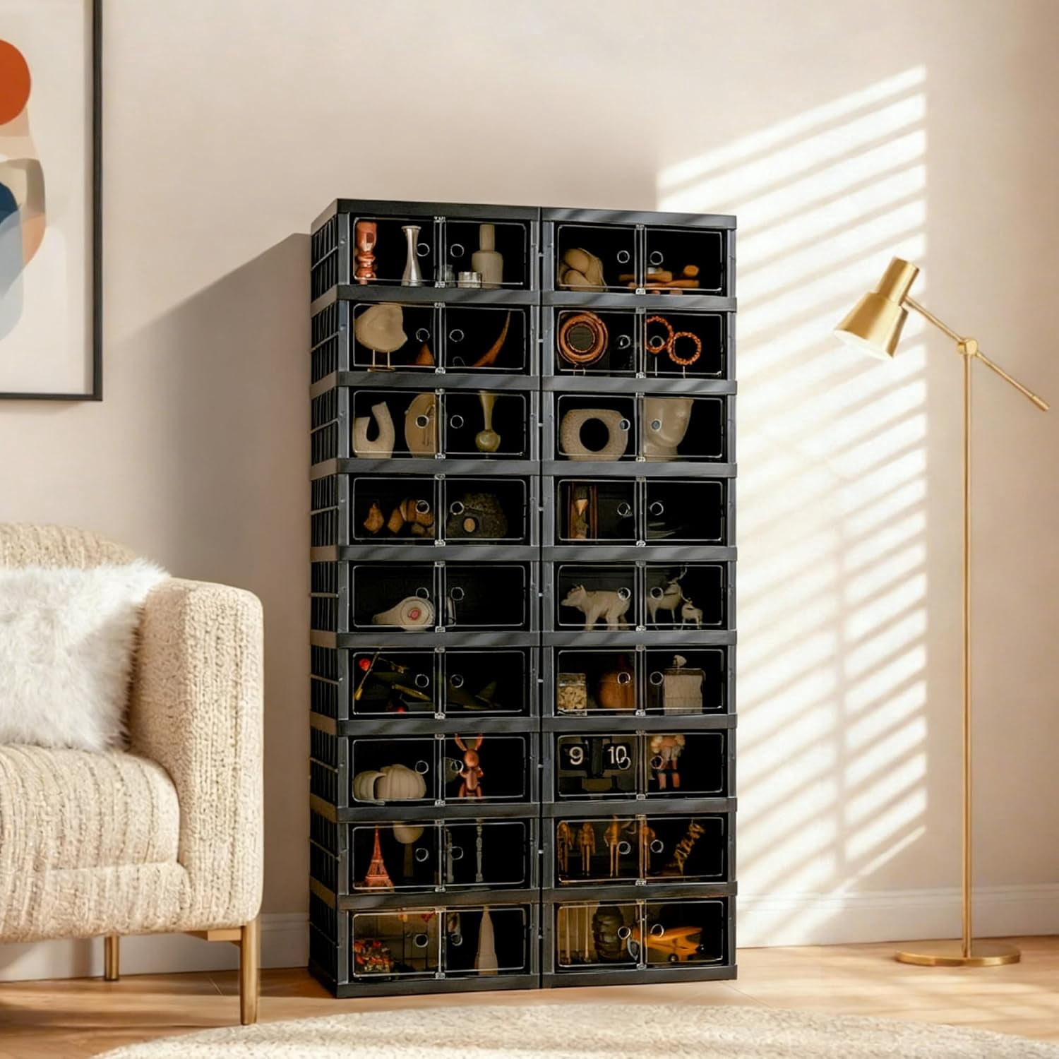 Foldable Shoe Organizer Storage Box Portable Extra Large Folding Shoe ...