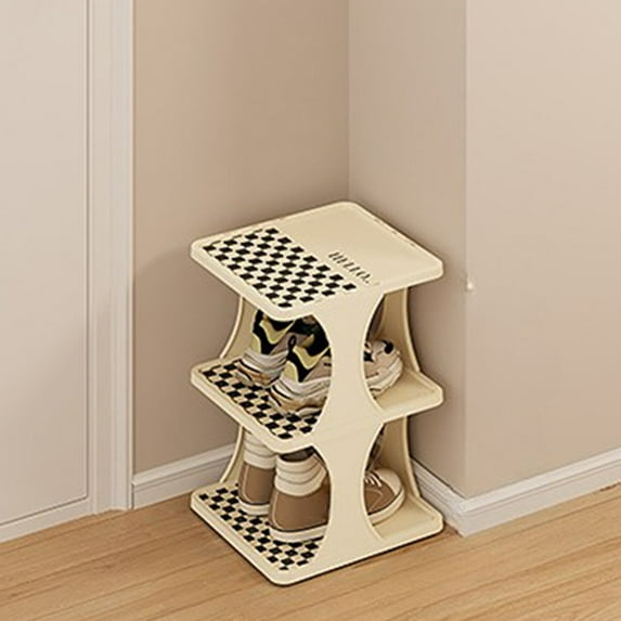 Foldable Shoe Rack Organizer, Plastic Stackable Storage Box for Closet ...