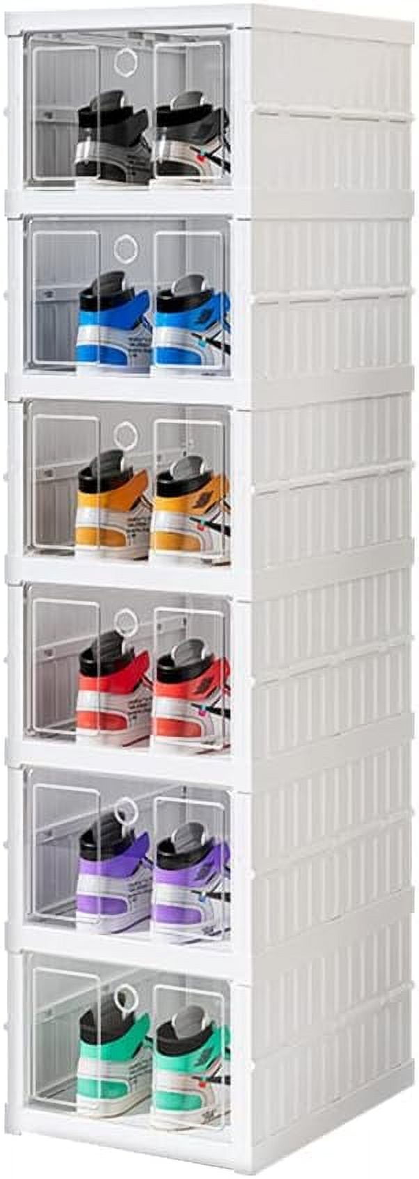 Foldable Shoe Rack Storage Cubes - Sturdy, Durable Plastic Organizer ...