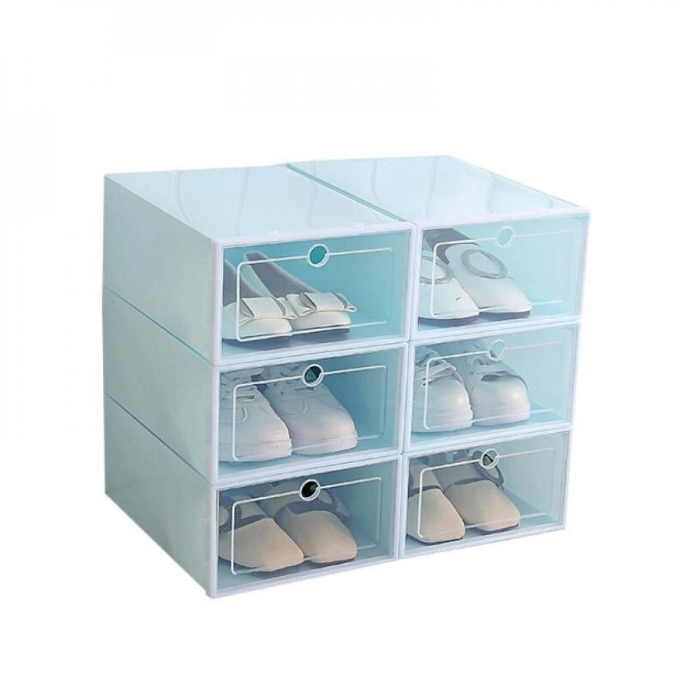 Foldable Shoes Box Transparent Storage Shoe Box Drawer Organizer ...