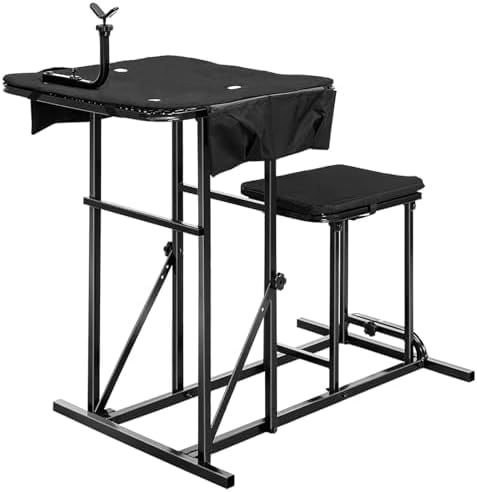Foldable Shooting Bench, Height Adjustable Shooting Table with Padded ...