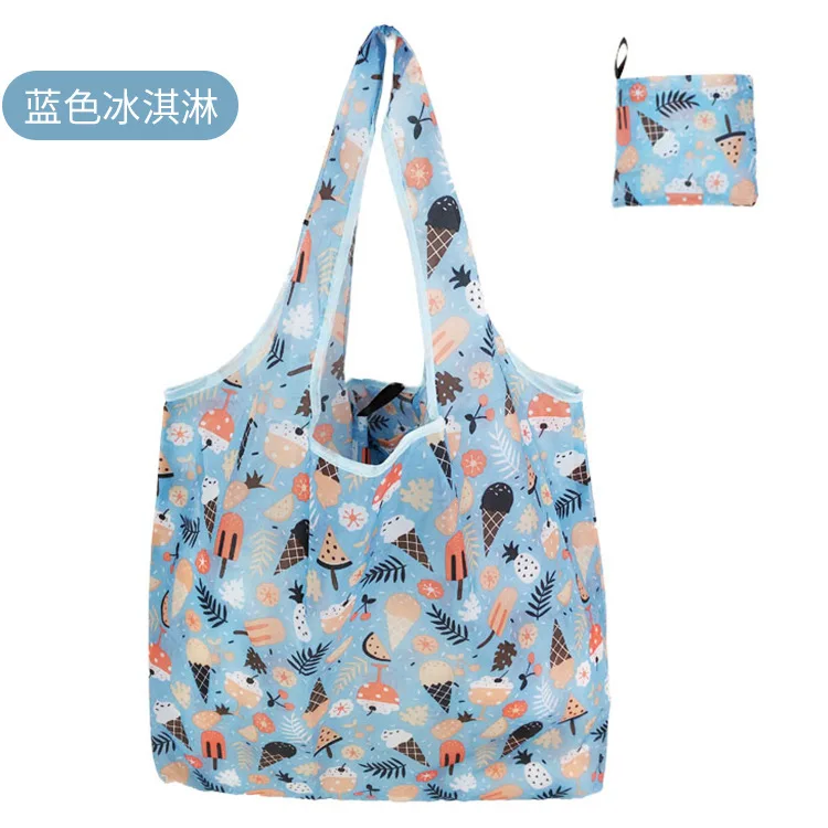 Foldable Shopping Bags with Hook- Washable- Reusable Grocery Bags with ...