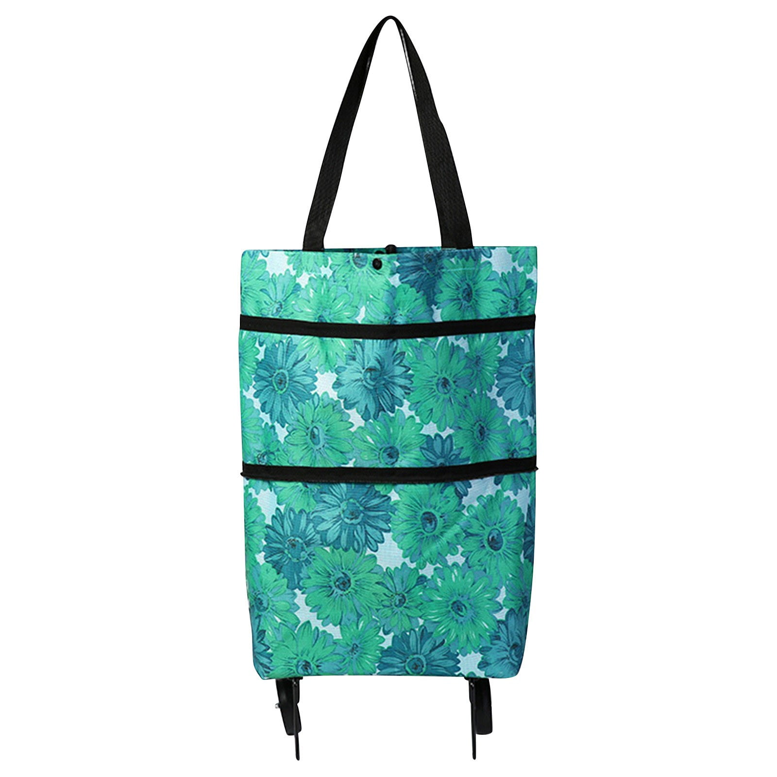 Foldable Shopping Trolley Bag with Wheels, Collapsible Shopping Cart ...