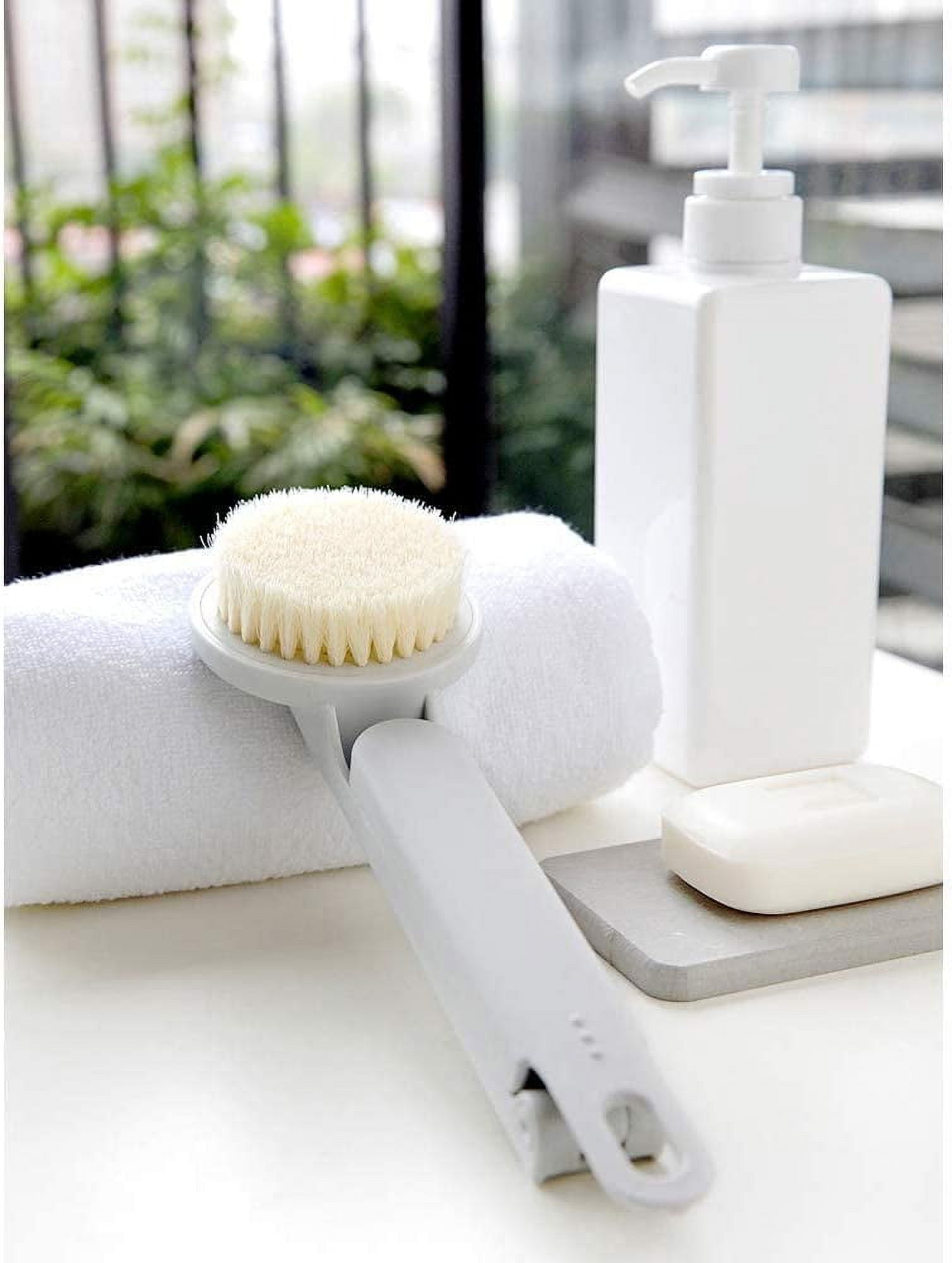 Foldable Silicone Body Brush, Long Handle Bath Brush for Travel, Back ...
