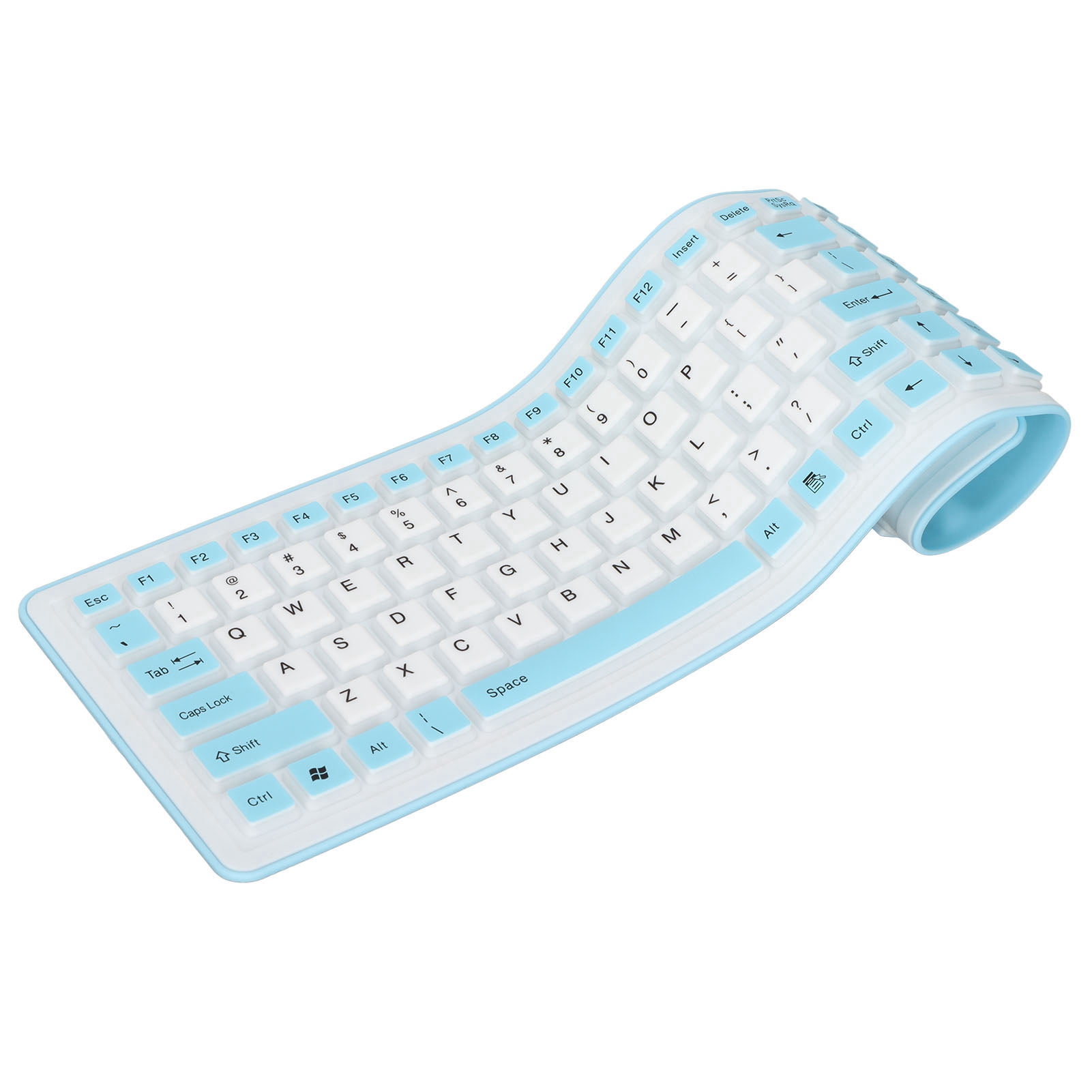 Foldable Silicone Keyboard 103 Keys USB Wired Silicon Foldable ...
