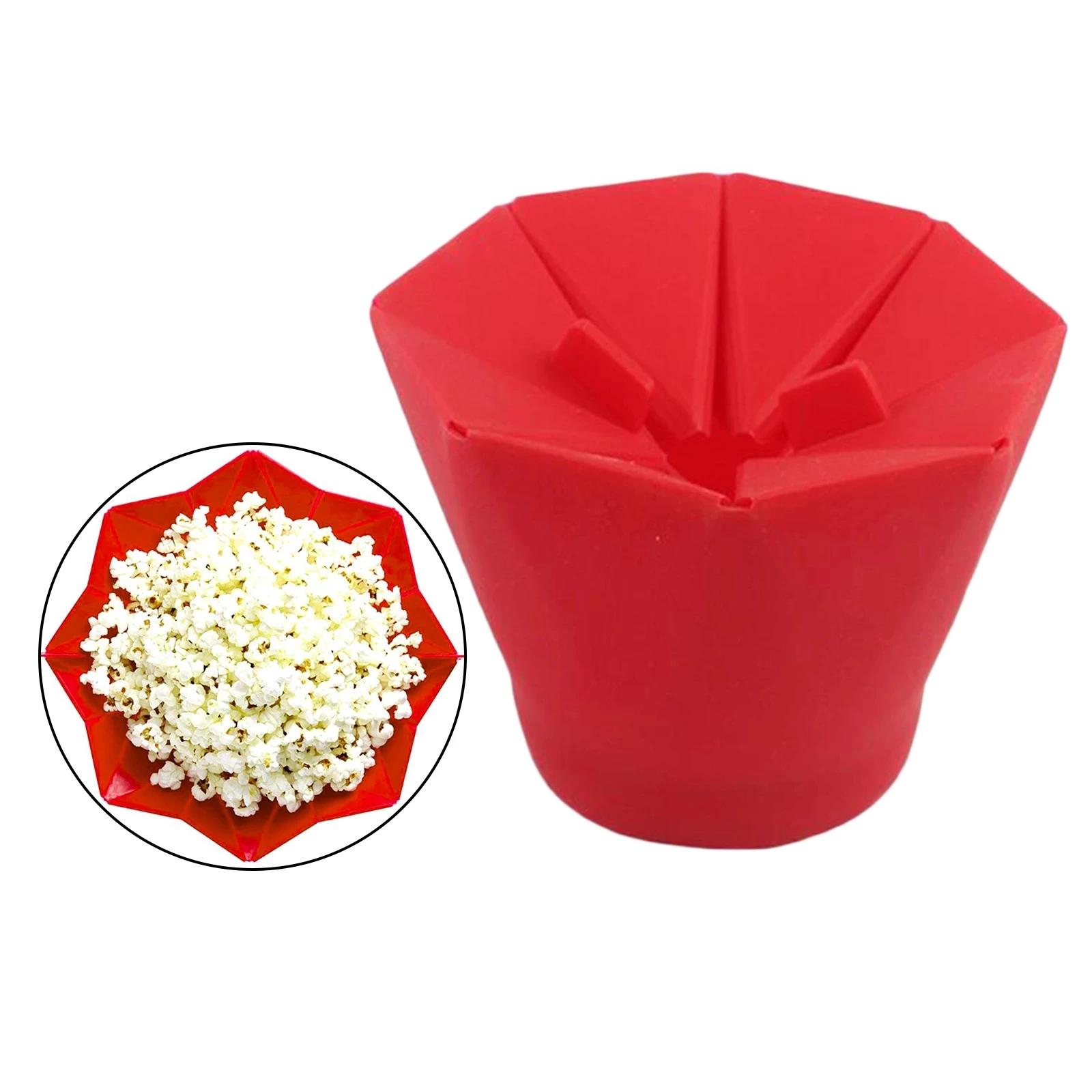 Foldable Silicone Silicone Popcorn Bowls High Quality Kitchen Easy ...