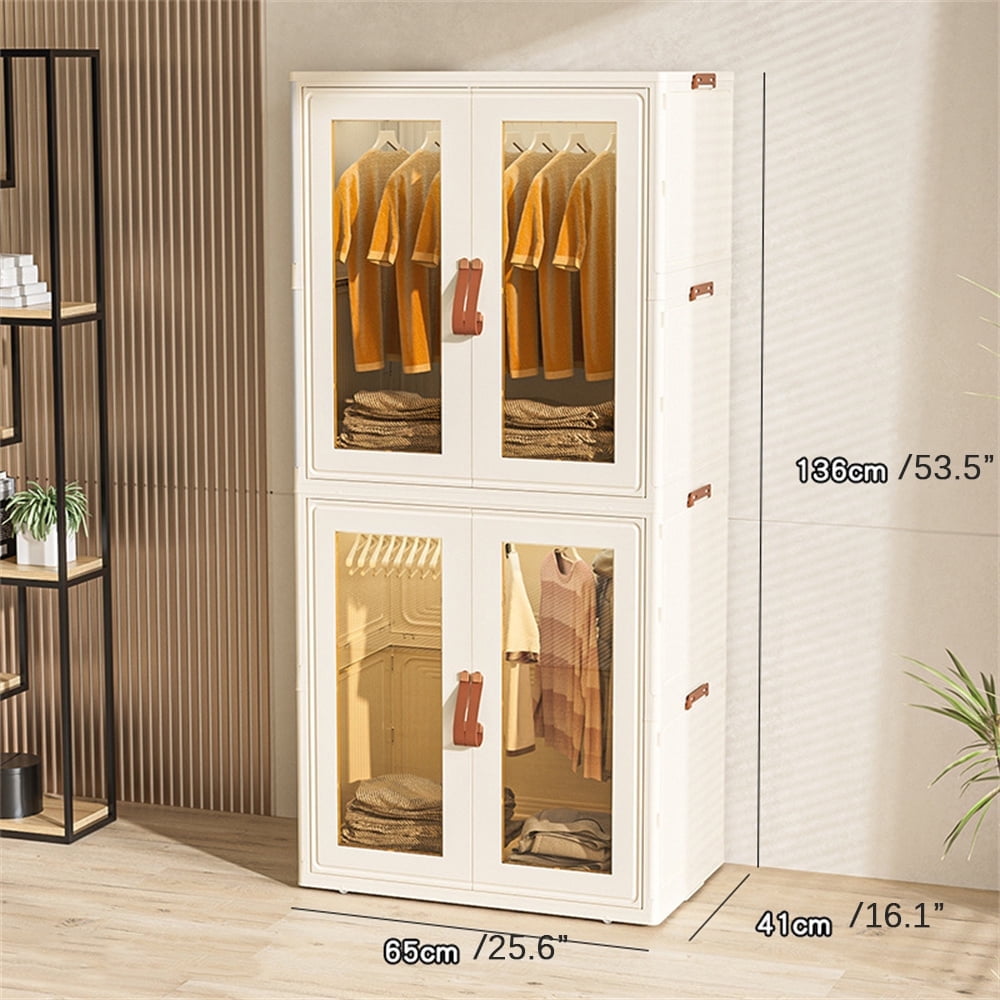 Foldable Simple Wardrobe Portable Closet Clothes Cabinet Bedroom ...