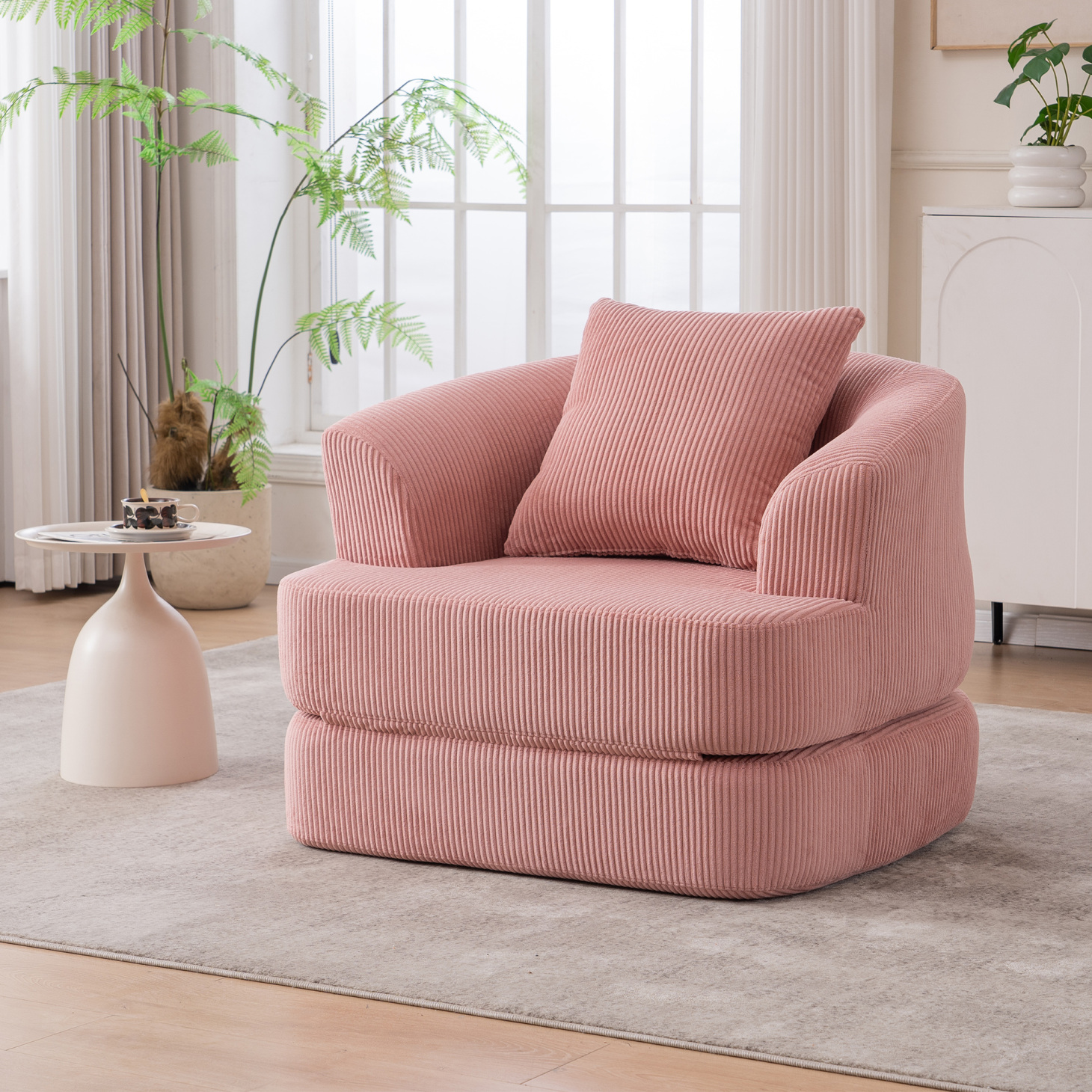 Foldable Single Recliner, Ultra-Portable Folding Lounge Chair with ...