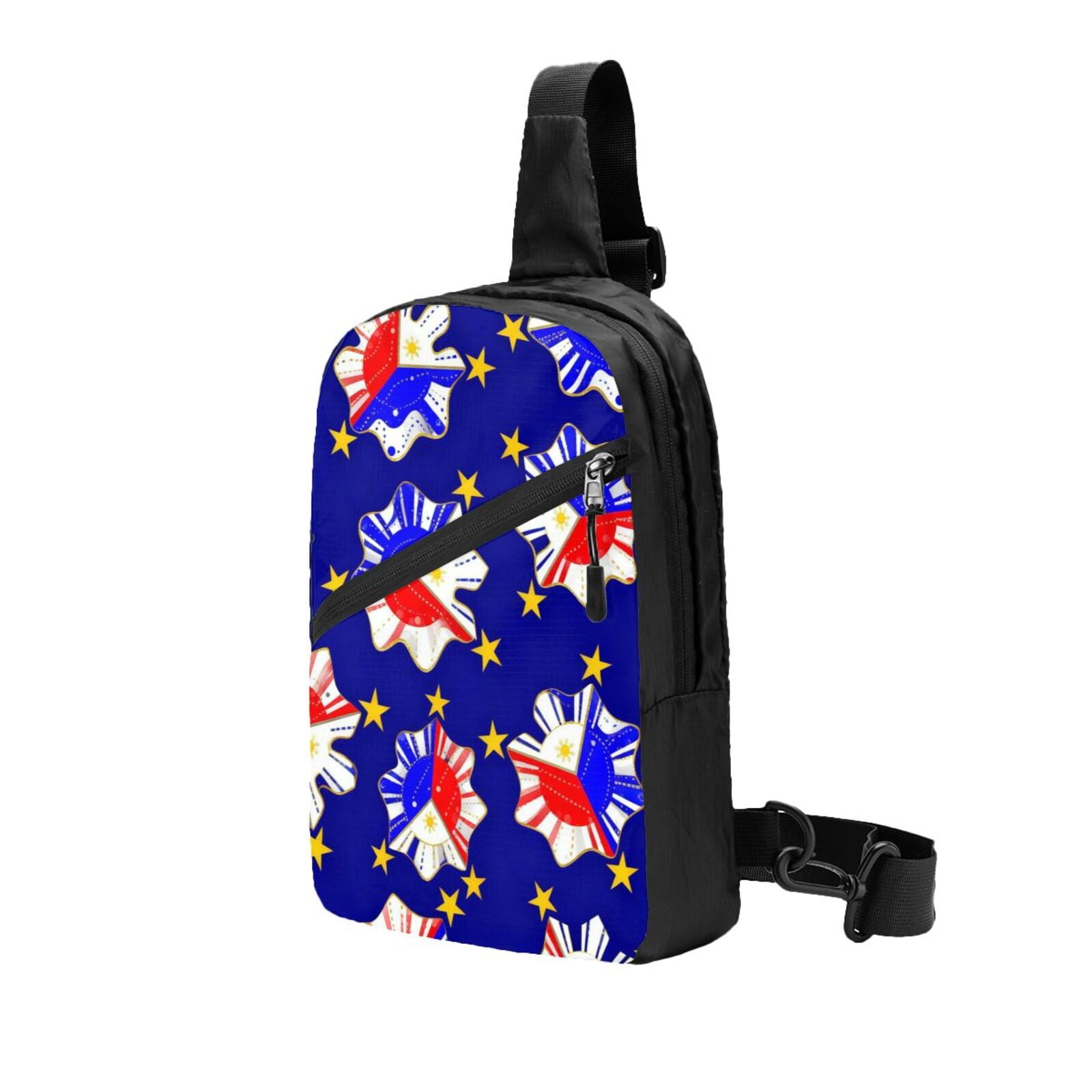 Foldable Sling Backpack Packable Daypack Filipino Flag Stars Sun ...