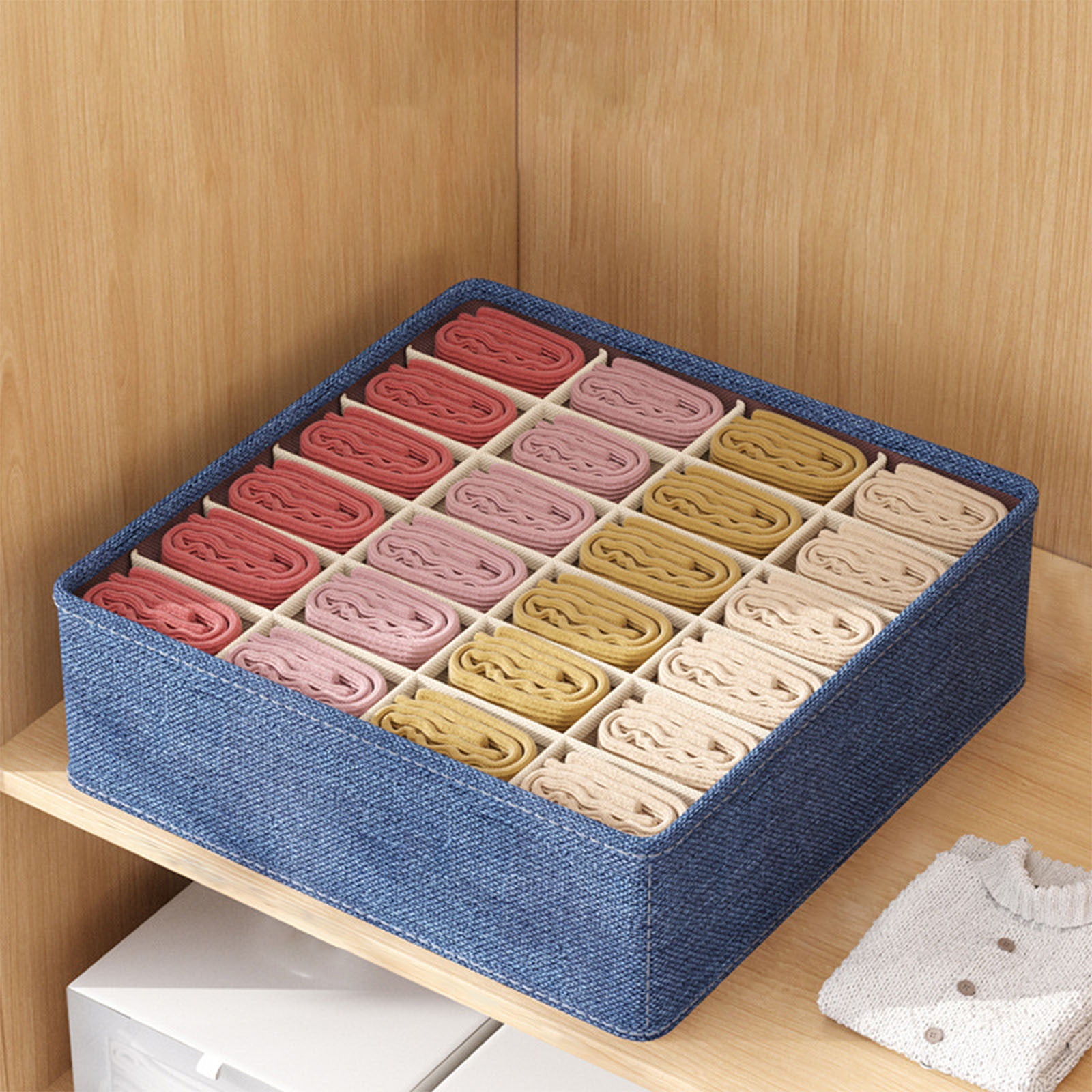 Foldable Socks Storage Box with Multi-Layers for Underwear, Winter ...