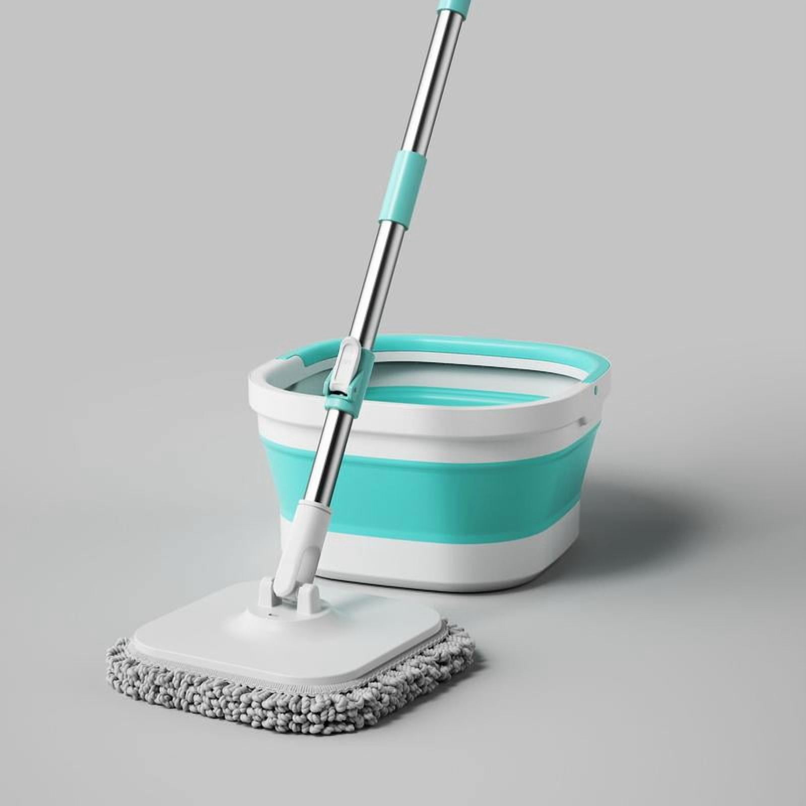 Foldable Spin Mop & Square-Head Collapsible Bucket – Space-Saving Self ...