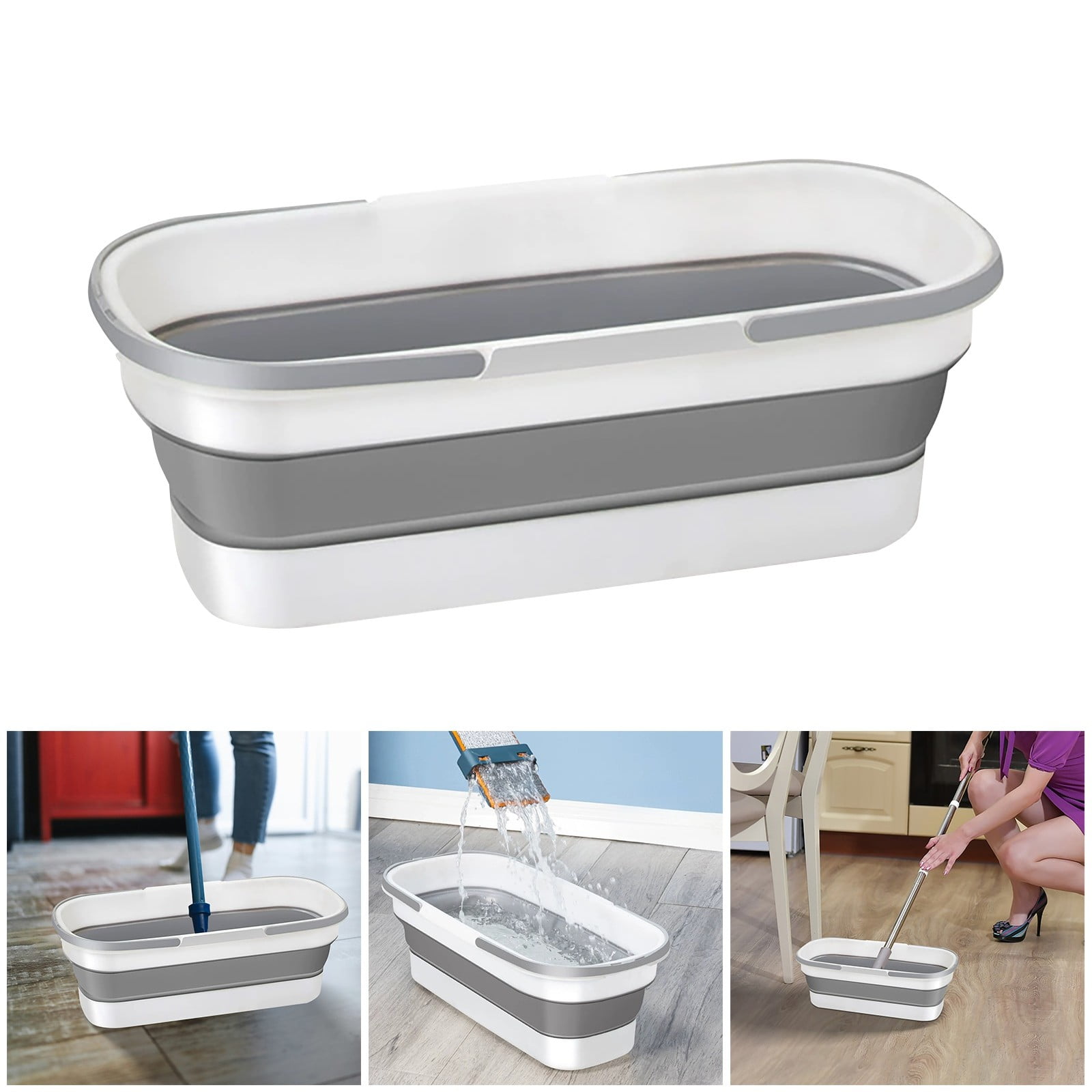 Foldable Square Mop Bucket Space Saving Storage Design With Wringer ...