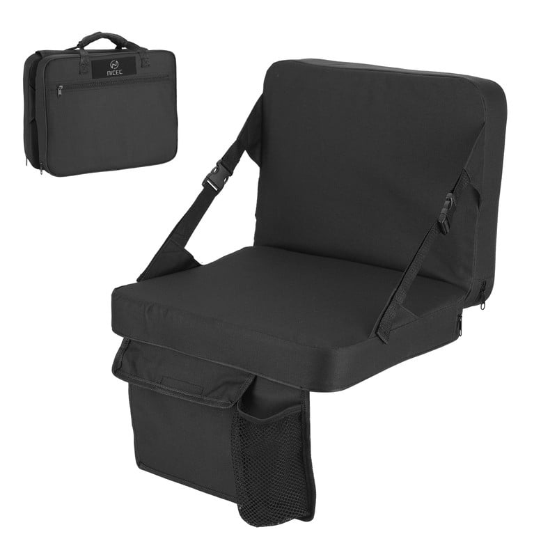 Foldable Stadium Cushion with Backrest, Lightweight, Thick-Padded ...
