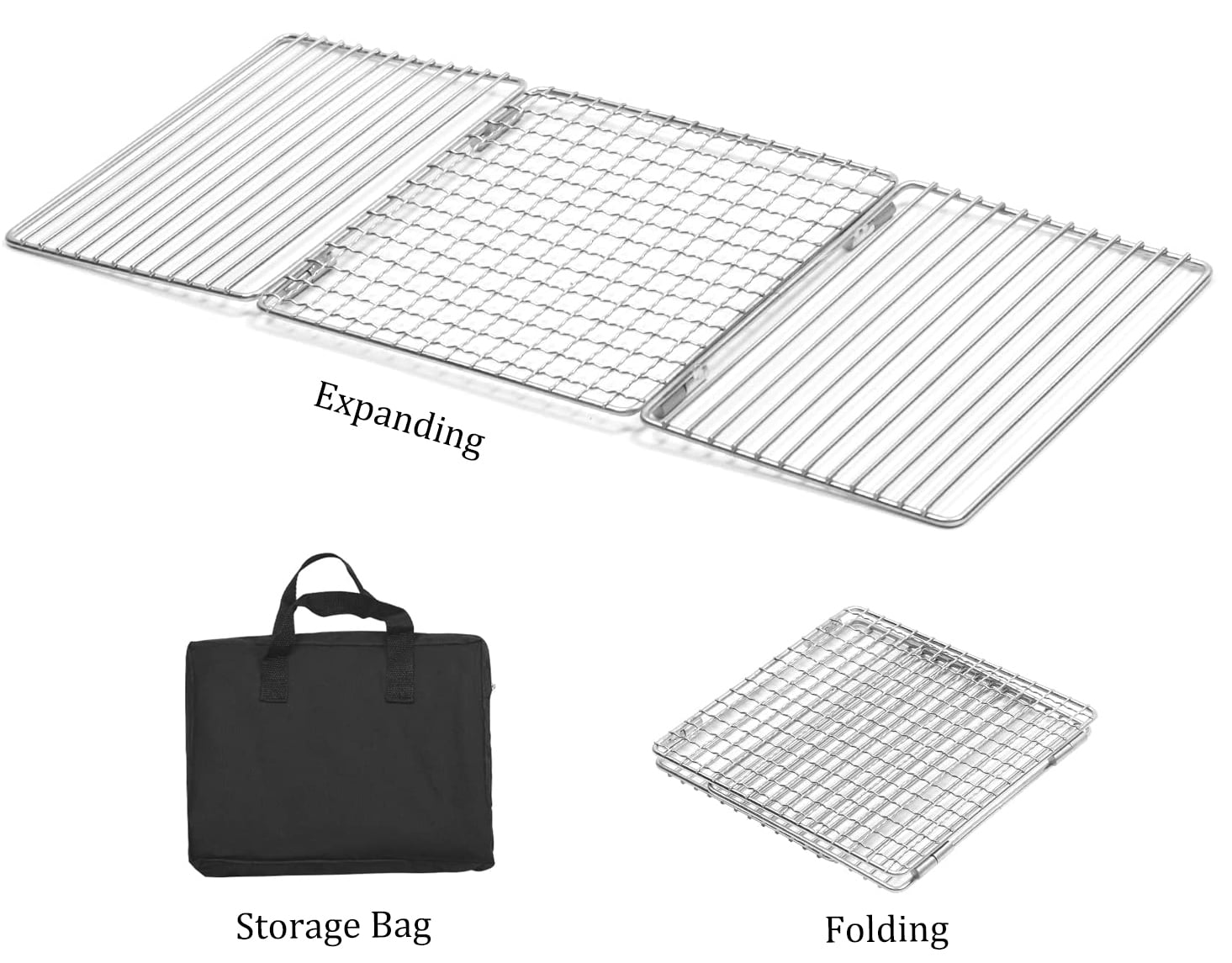 Foldable Stainless Steel Barbecue Mesh Sheet Perfect for Outdoor Stove ...