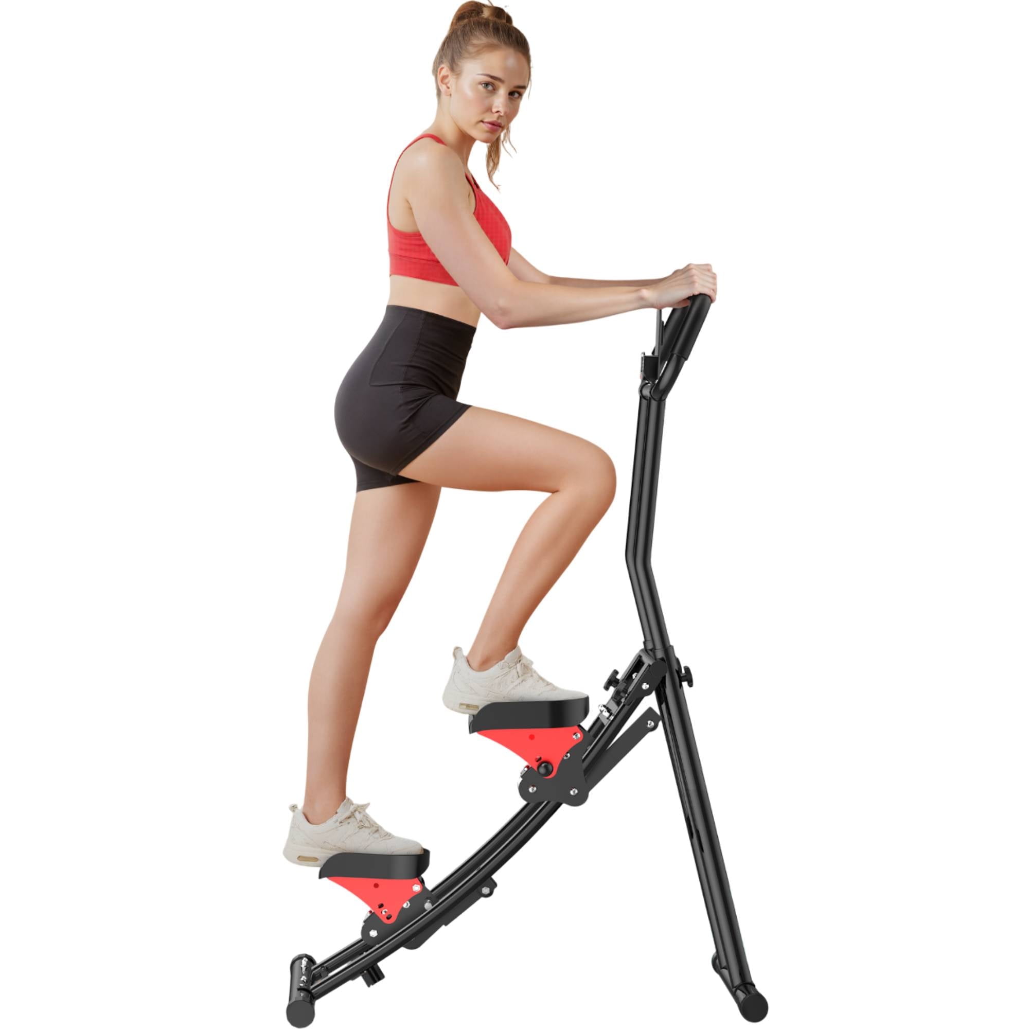 Foldable Stair Stepper Machine with Handles – 300LB Capacity Adjustable ...