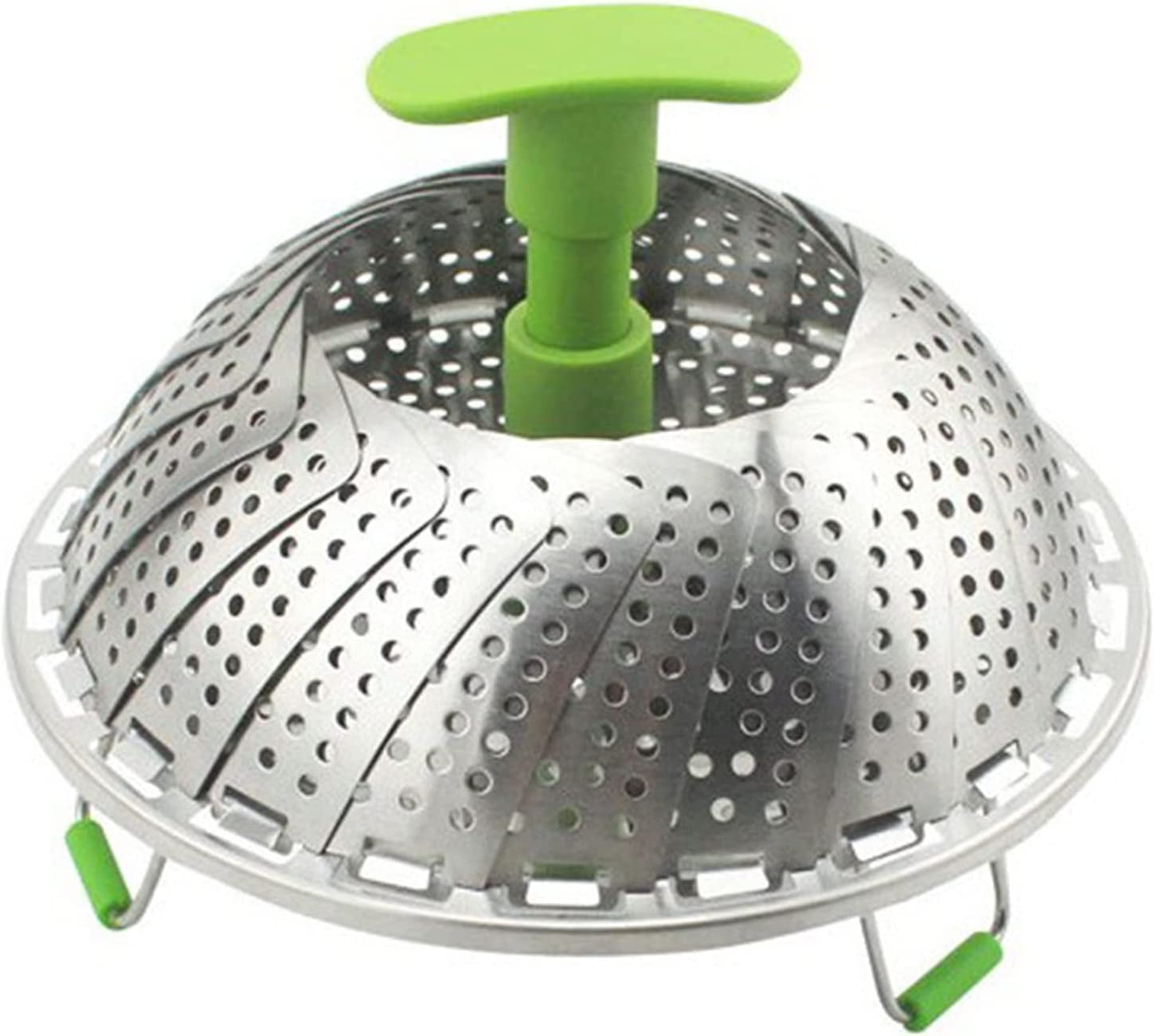 Foldable Steam Basket, Stainless Steel Folding Vegetable Steam Basket ...
