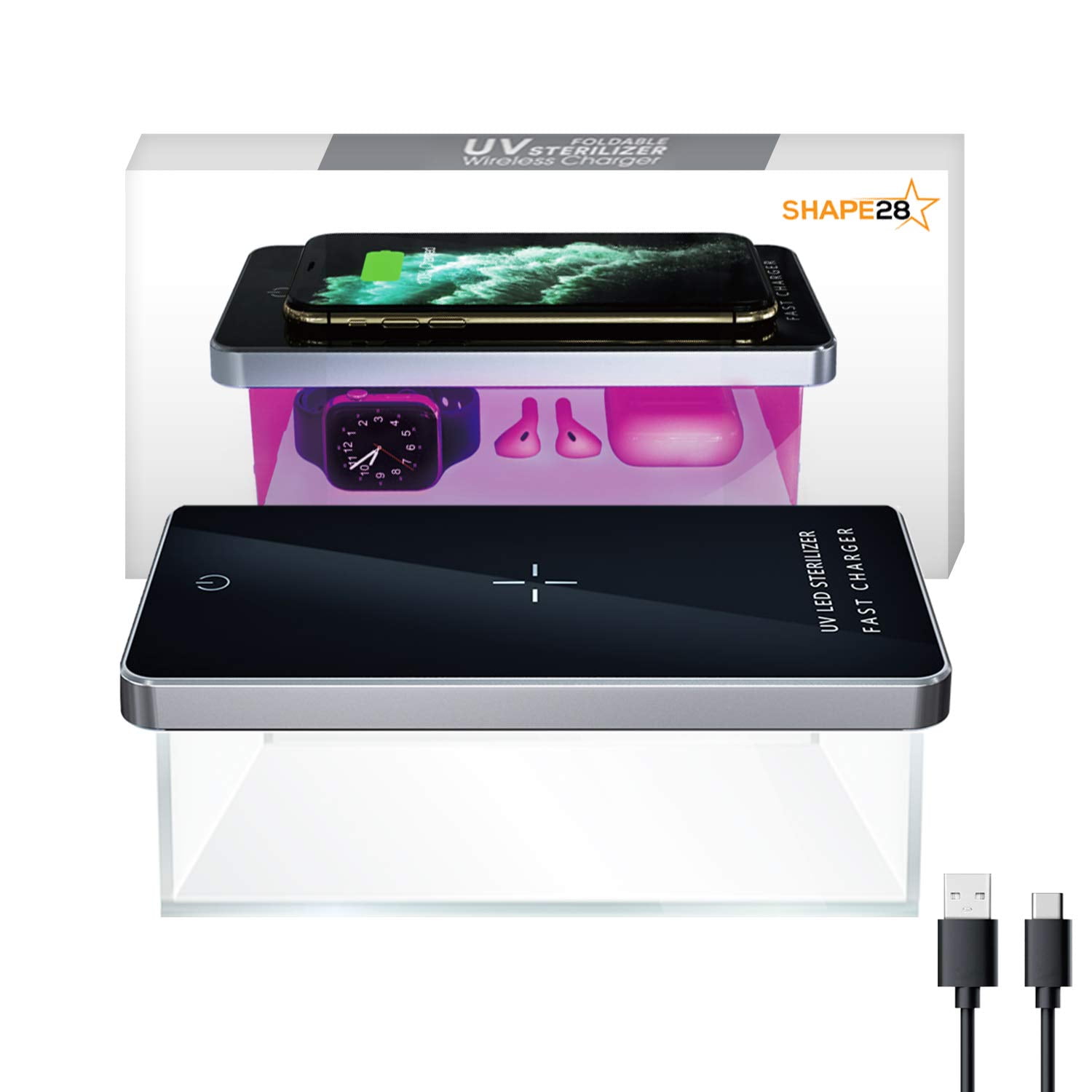 Foldable Sterilizer and Smart Phone Charging Box - Walmart.com