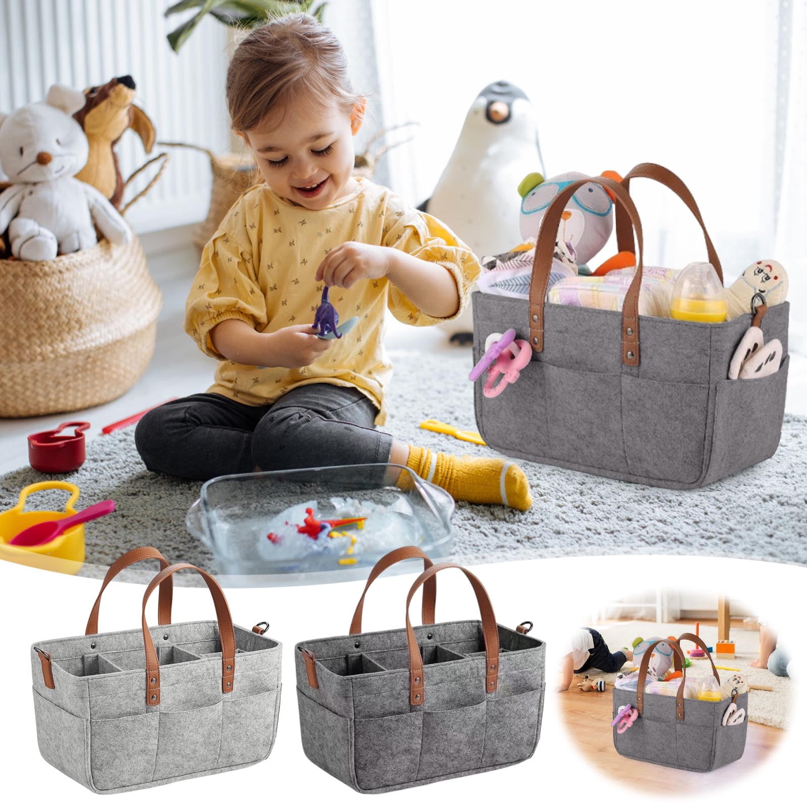 Foldable Storage Bag Organizer | Large Portable Lightweight Nursery ...