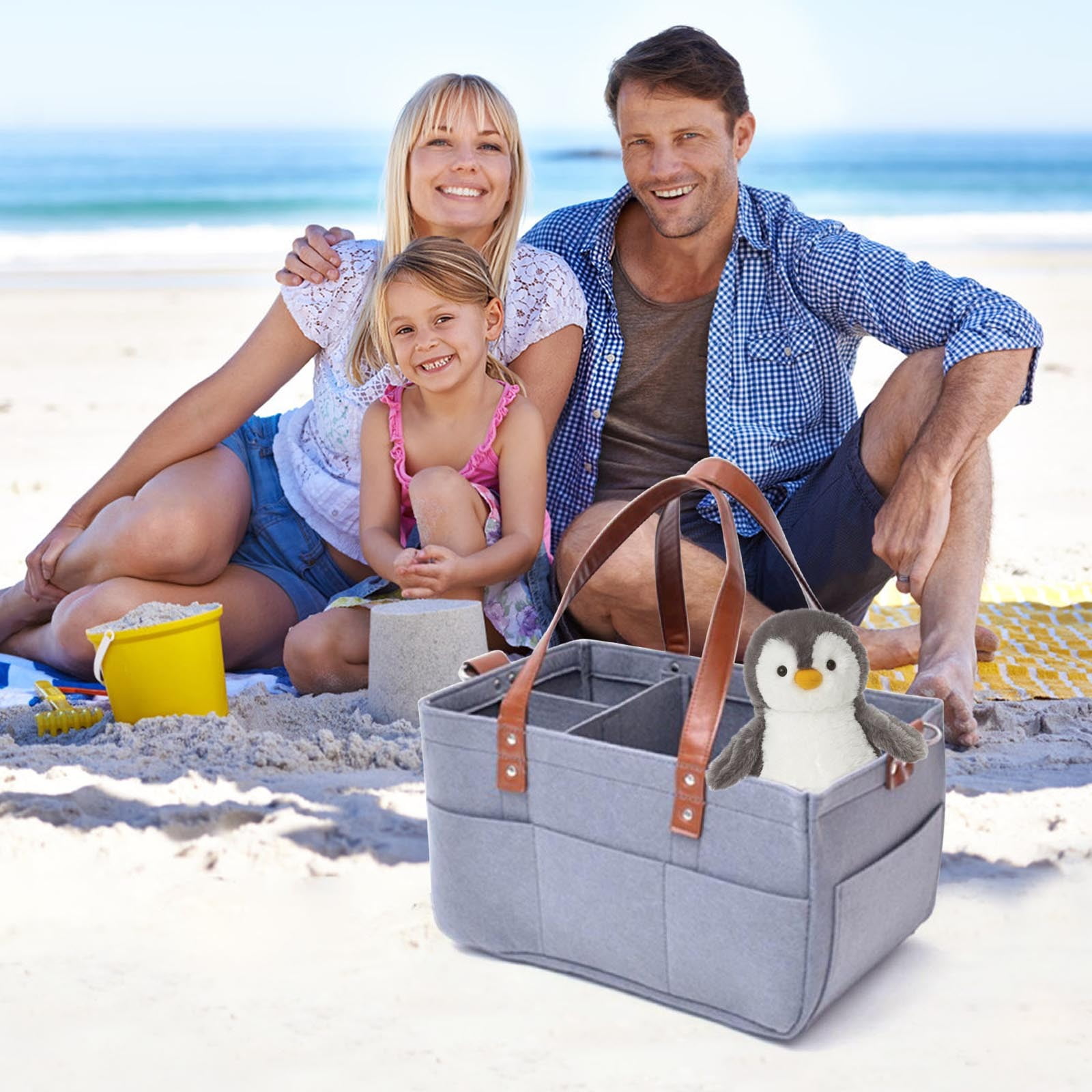 Foldable Storage Bag, Travel Storage, Large Capacity Tote, Felt Diaper ...