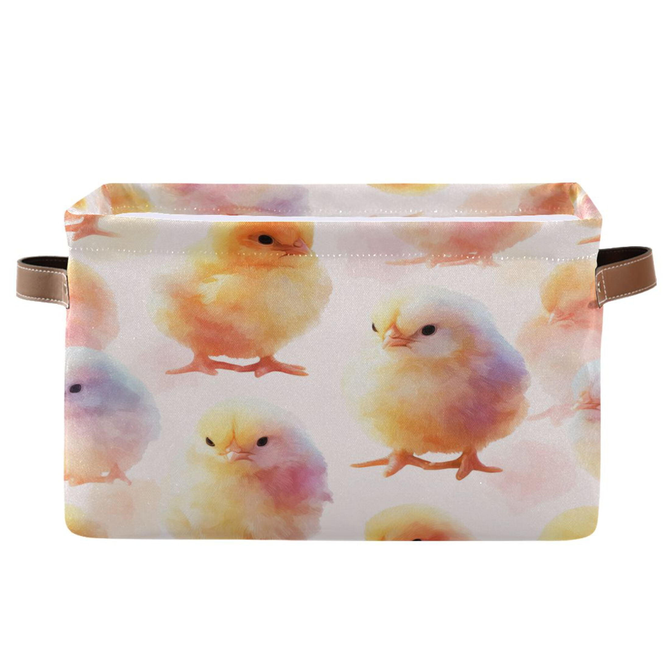 Foldable Storage Basket,Canvas Fabric Foldable Storage Bins with ...